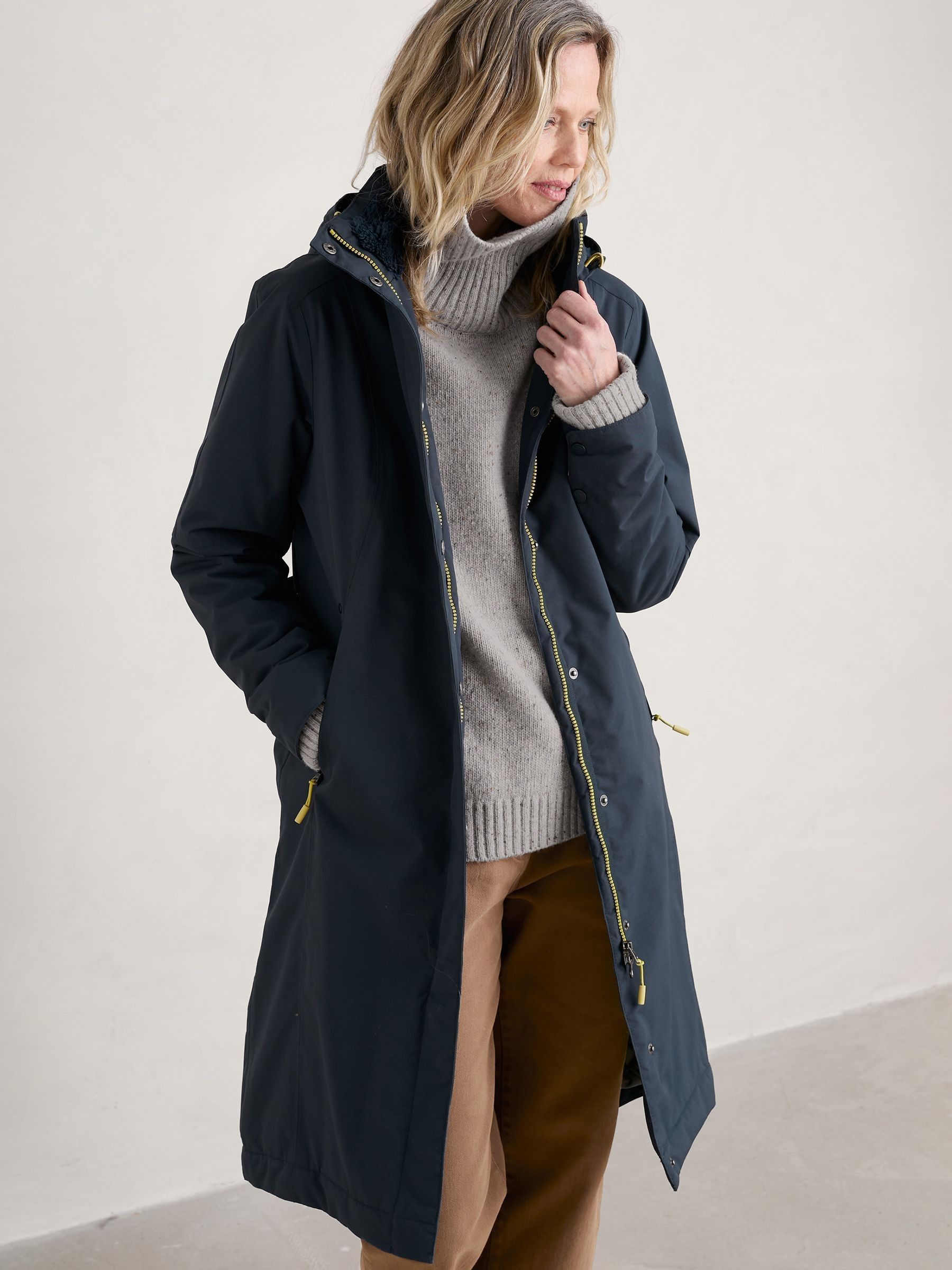 Buy Seasalt Cornwall Squid Ink Holywell Bay Waterproof Coat from the ...