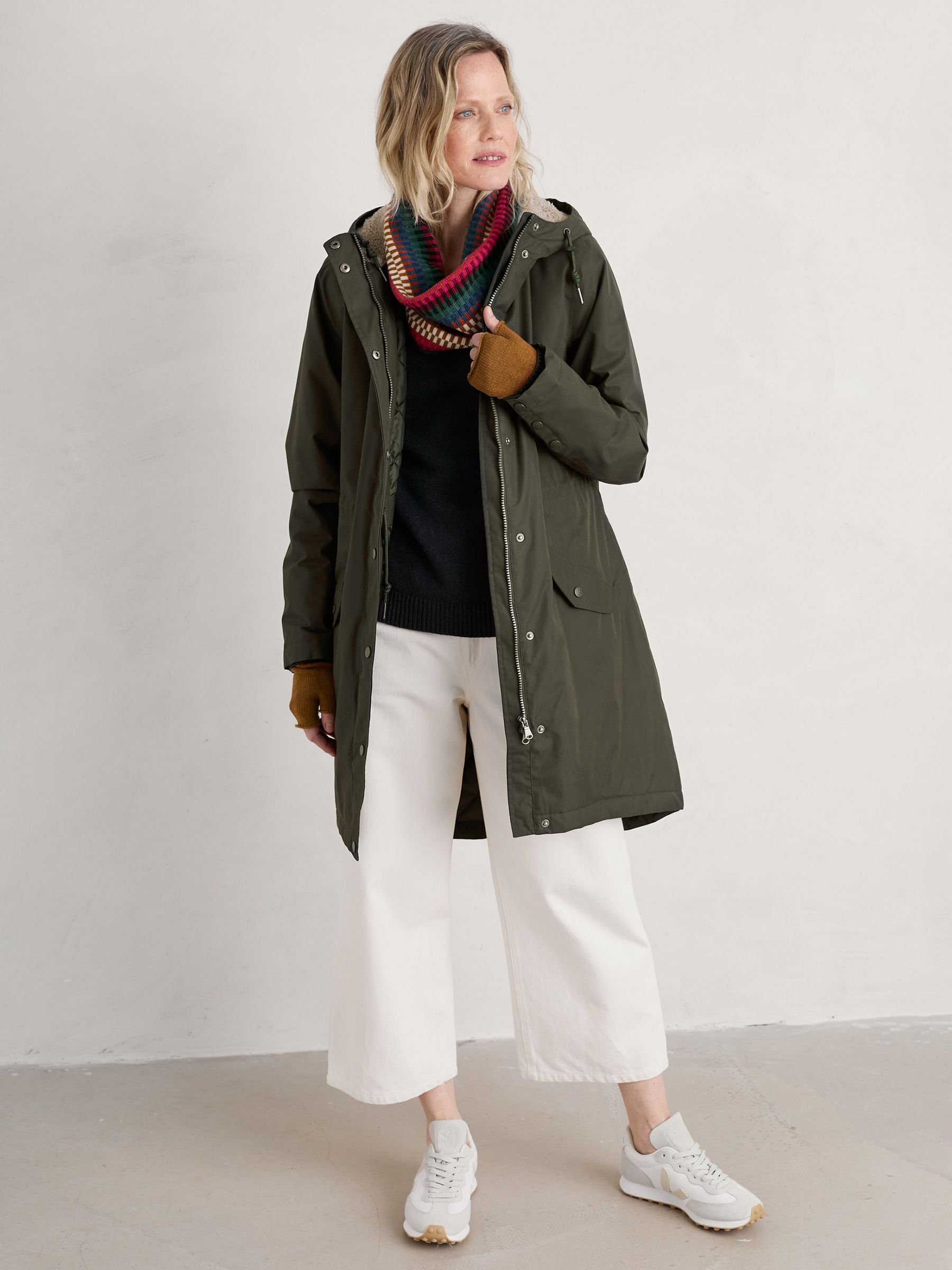 Buy Seasalt Cornwall Green Plant Hunter Waterproof Parka Coat from the ...