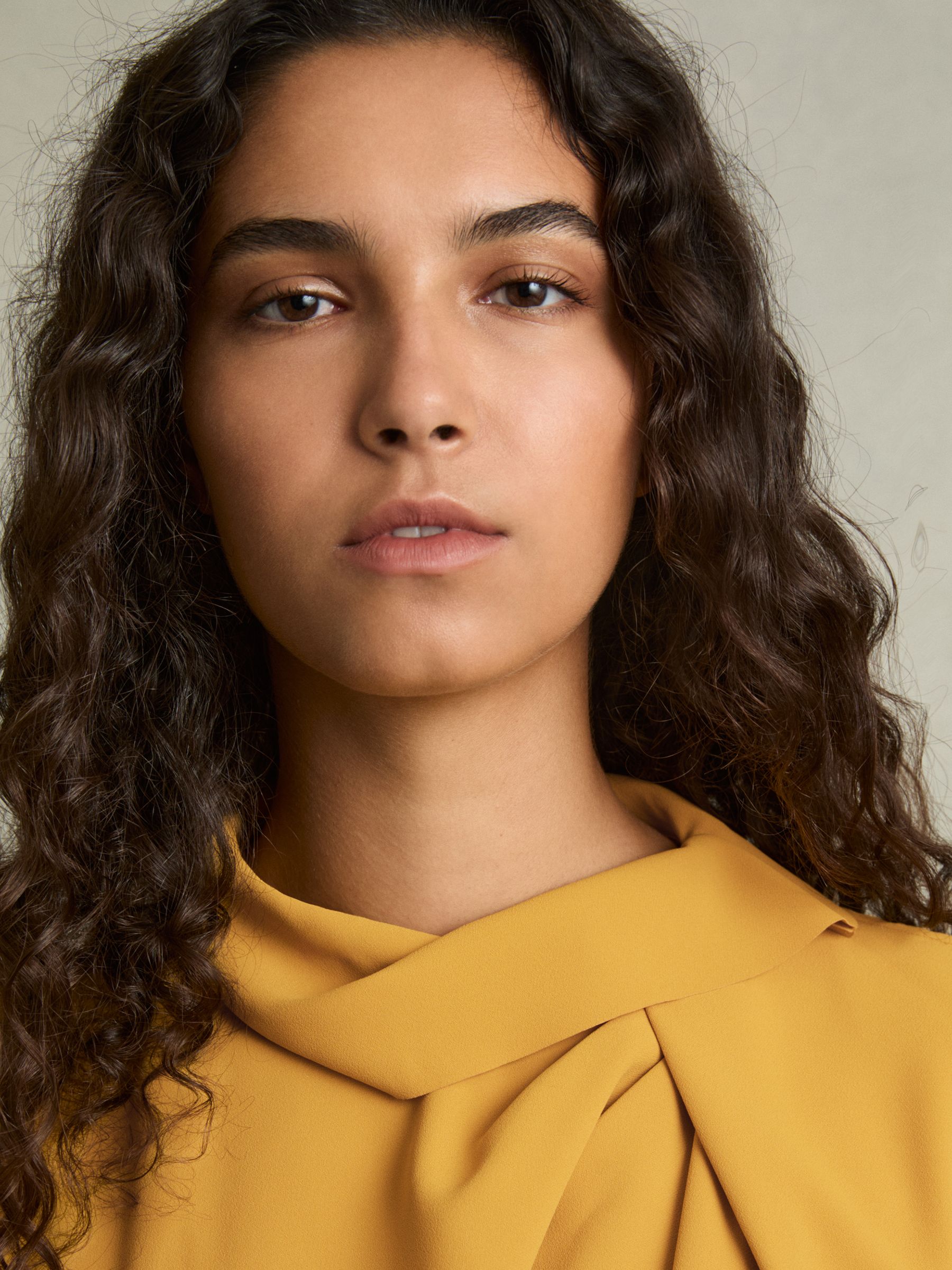 Buy Reiss Yellow Simone Drape-Neck Shell Top from the Next UK online shop