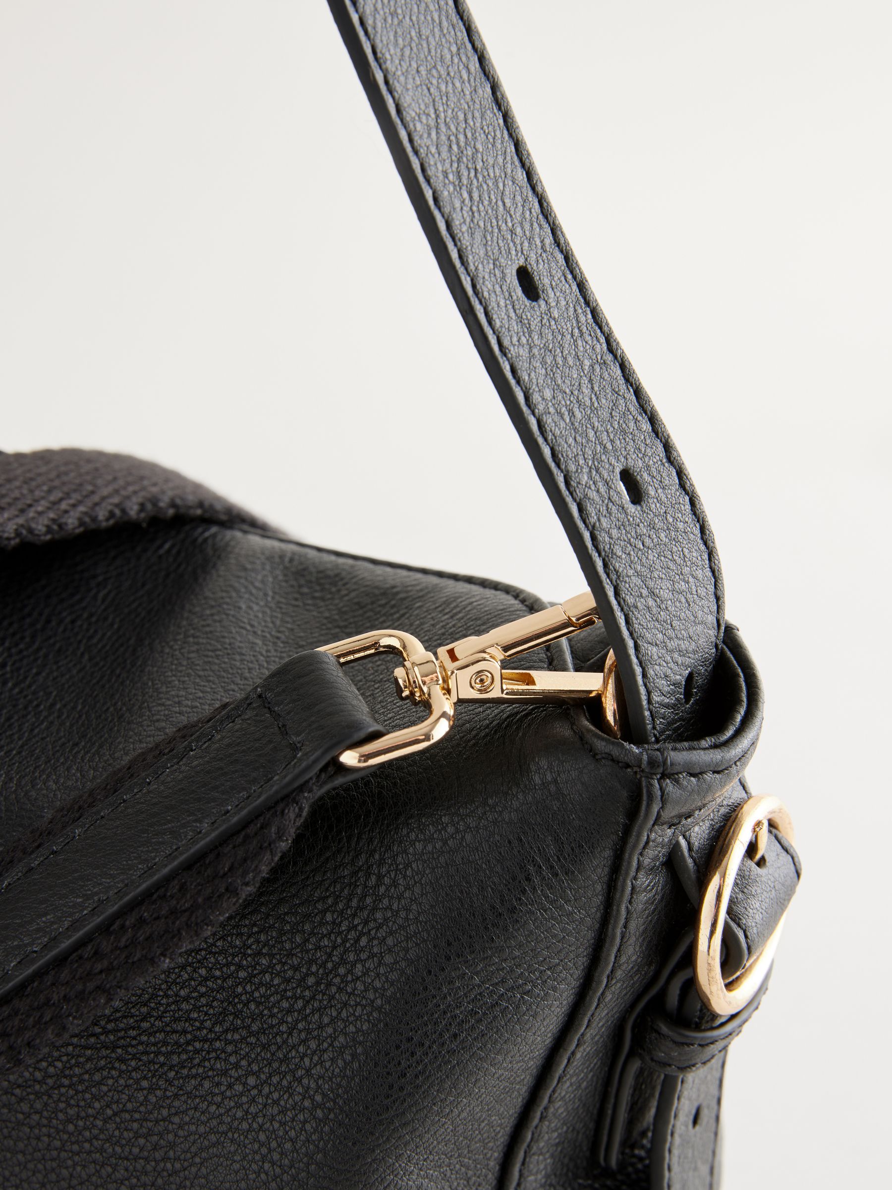 Buy Black Leather Slouch Cross-Body Bag from the Next UK online shop