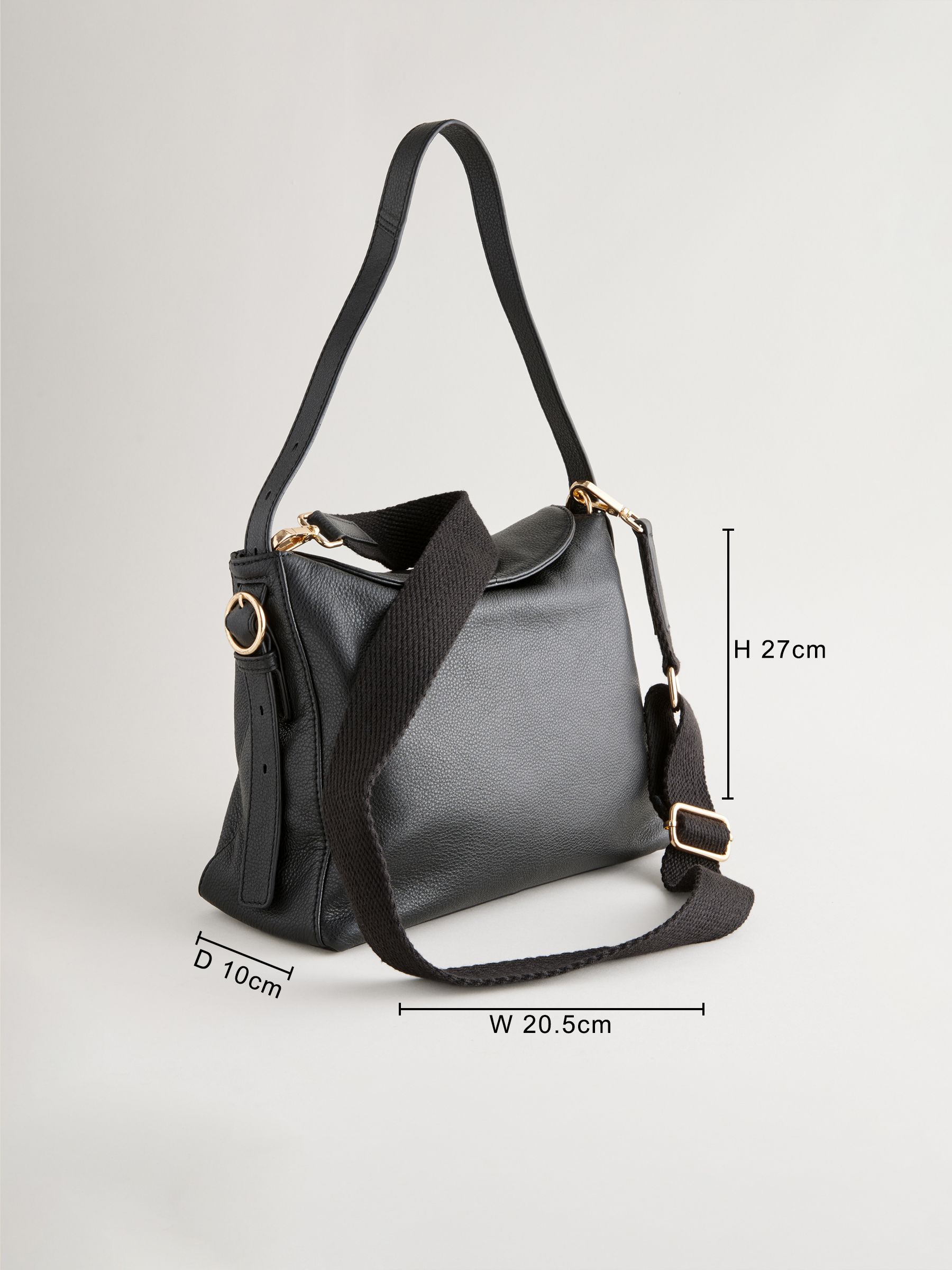 Buy Black Leather Slouch Cross-Body Bag from the Next UK online shop