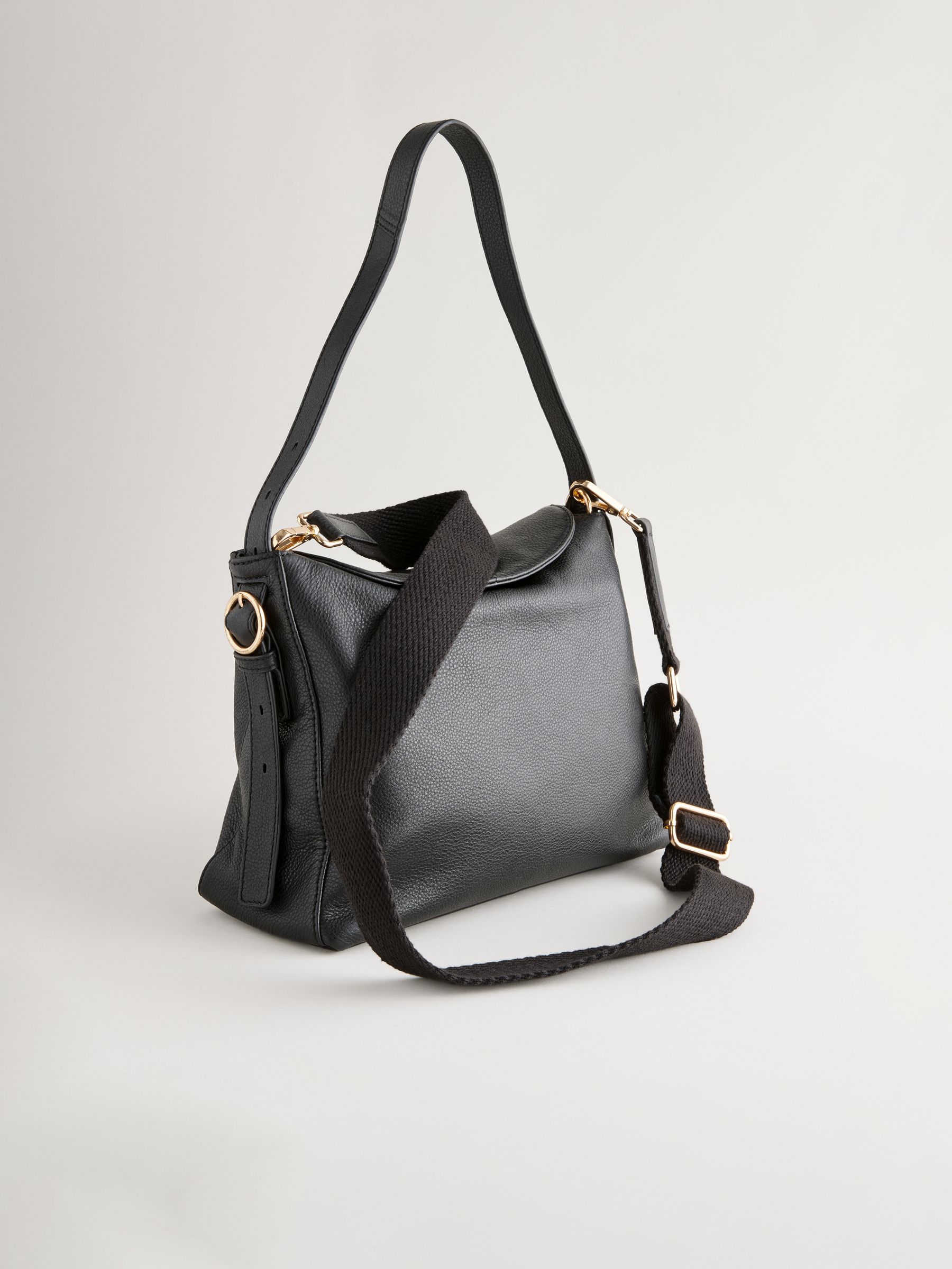Buy Black Leather Slouch Cross-Body Bag from the Next UK online shop