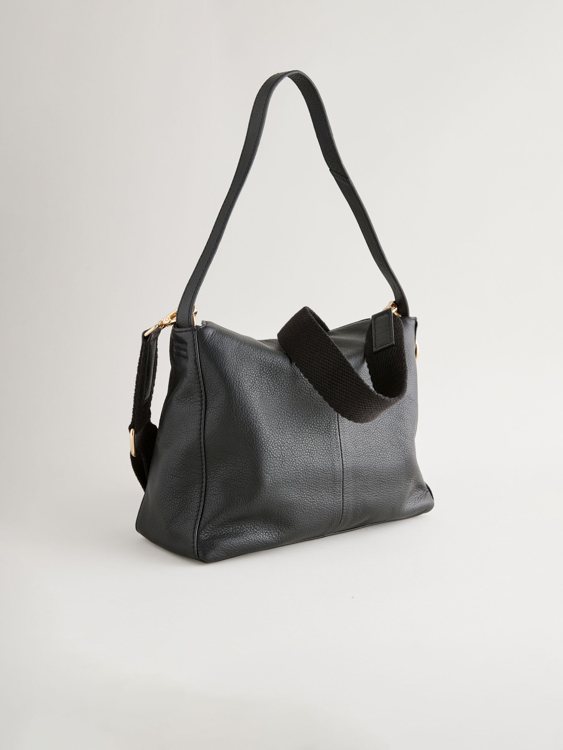 Buy Black Leather Slouch Cross-Body Bag from the Next UK online shop