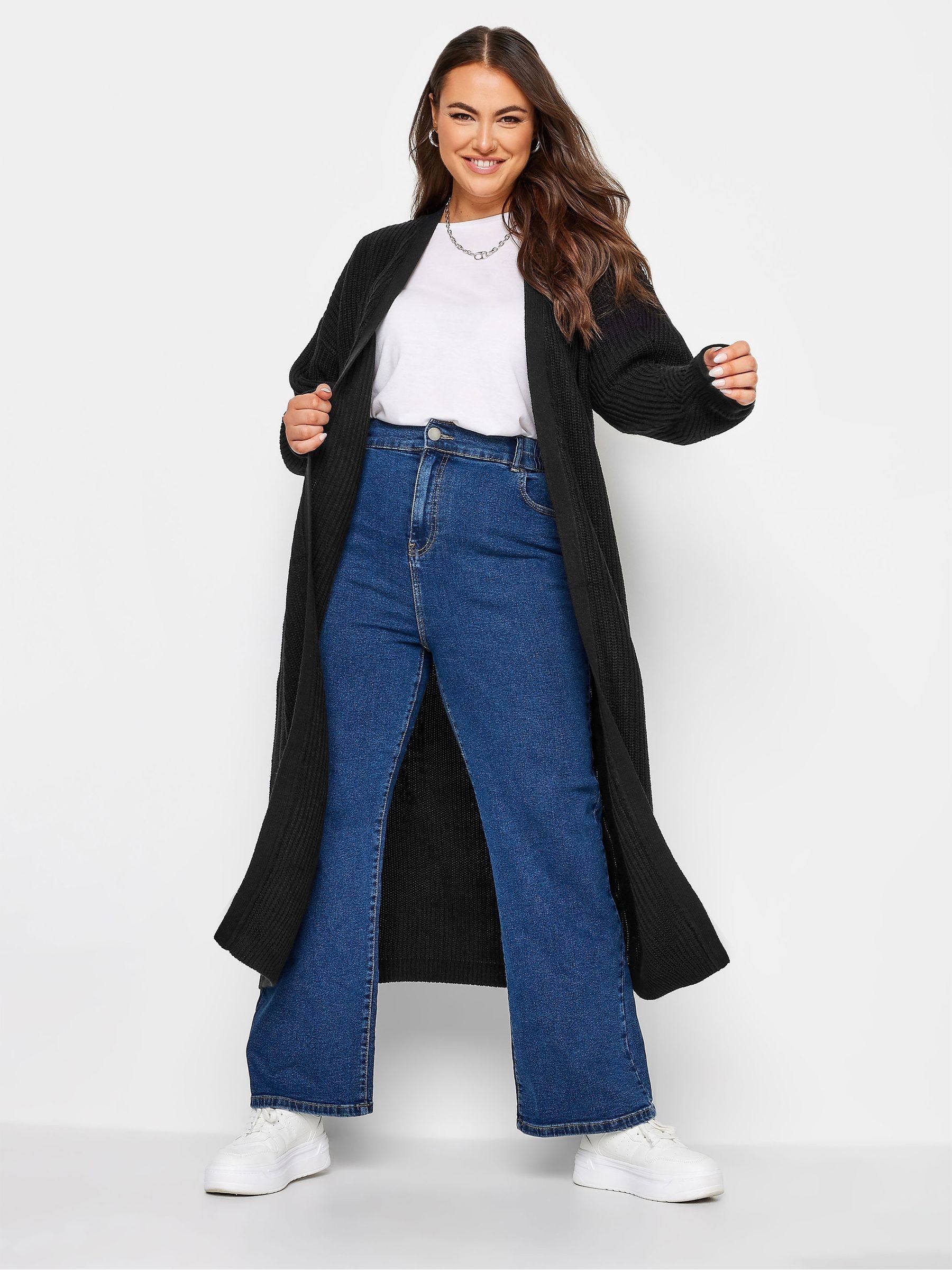 Buy Yours Curve Black Maxi Length Cardigan from the Next UK online shop