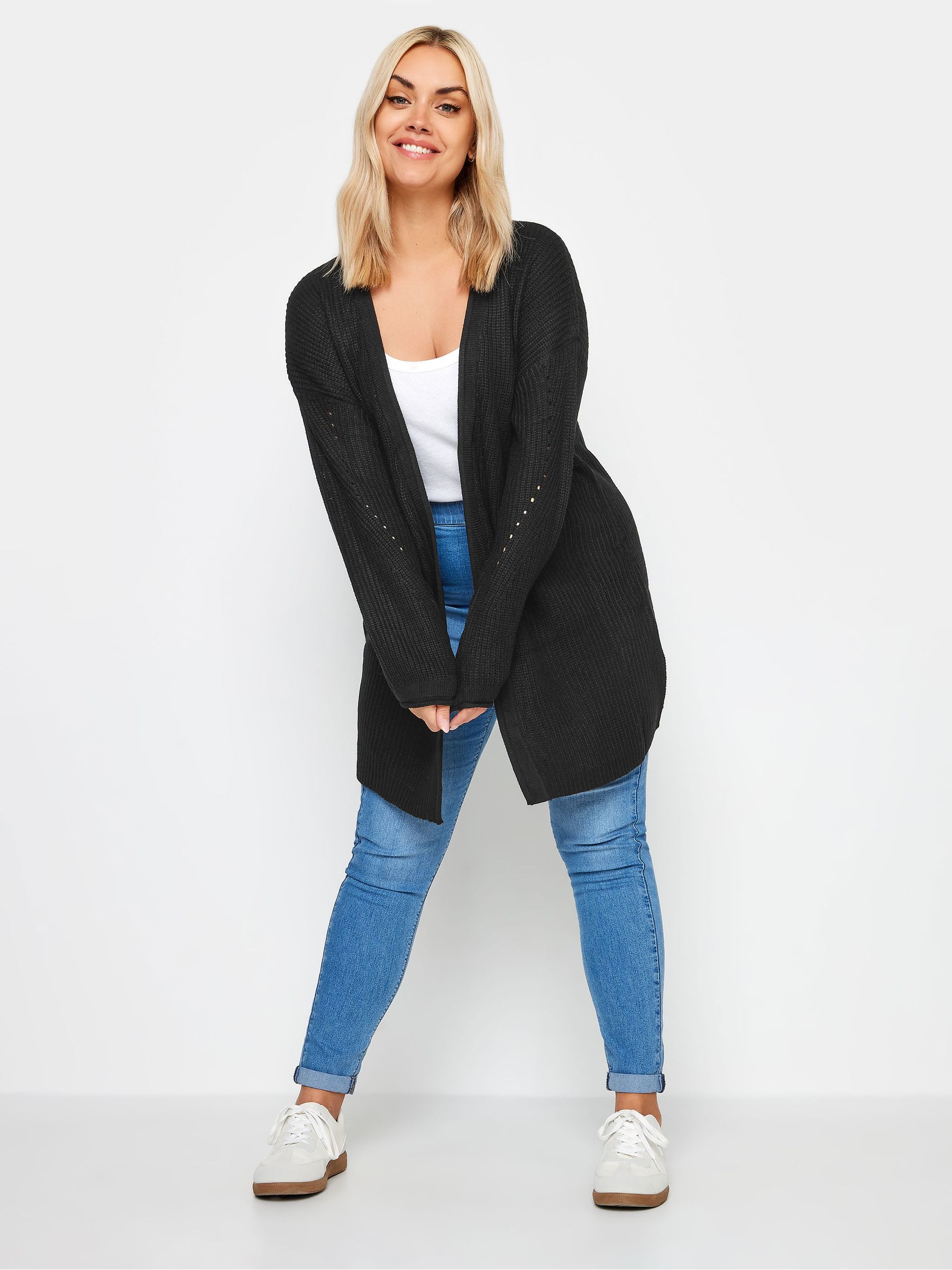 Buy Yours Curve Black Basic Twist Cardigan from the Next UK online shop