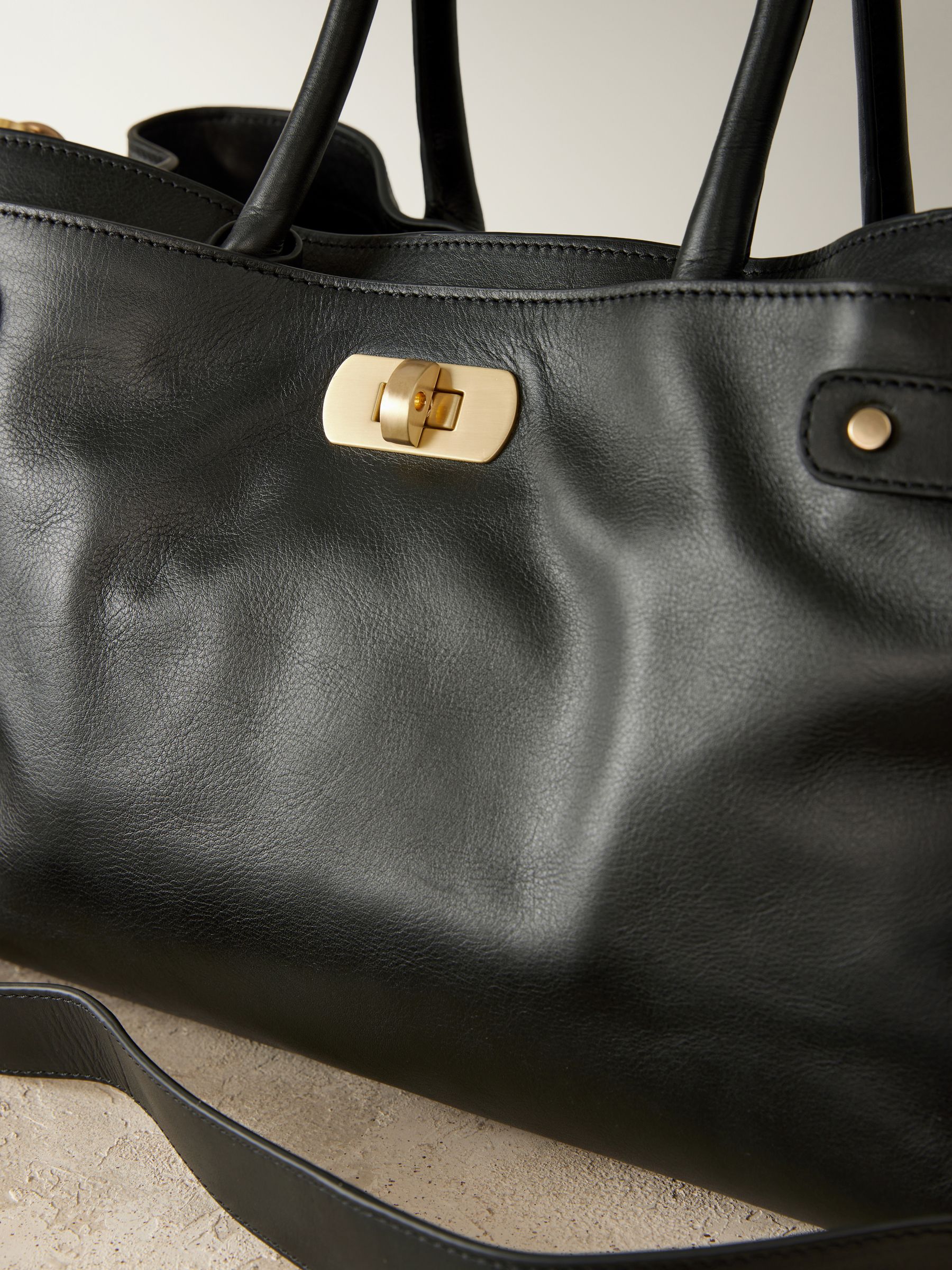 Buy Black Premium Leather Tote Bag from the Next UK online shop