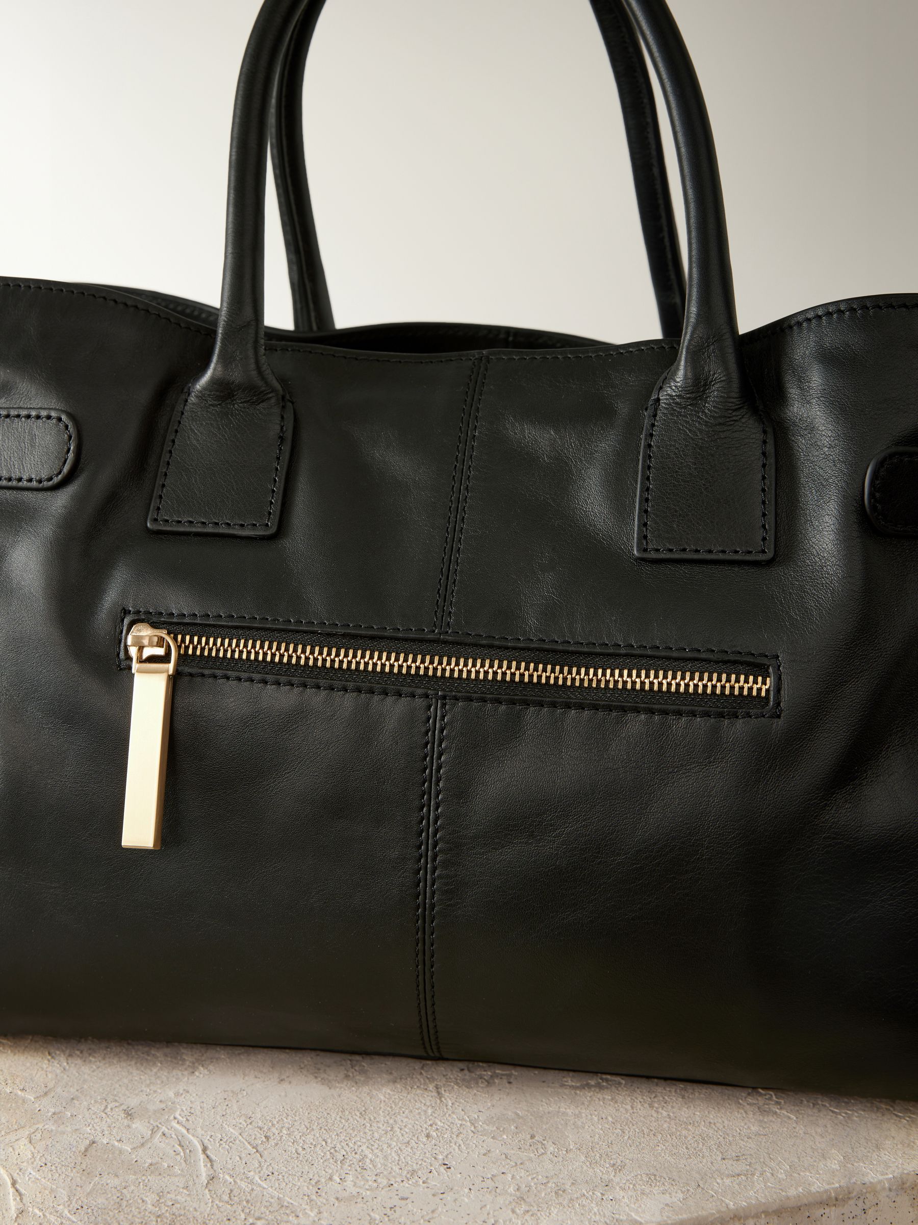 Buy Black Premium Leather Tote Bag from the Next UK online shop