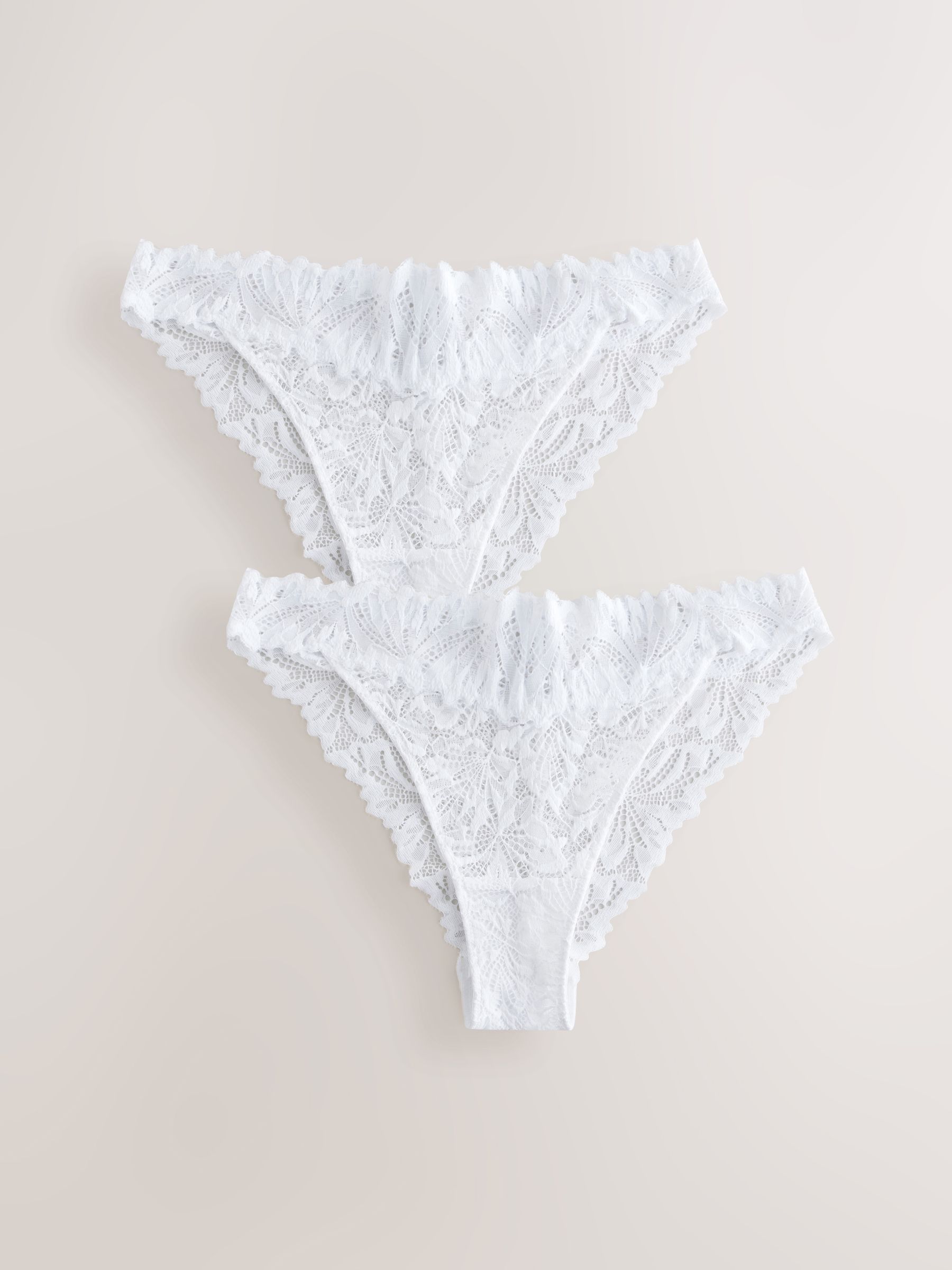Buy White Tanga Ultimate Comfort Lace Knickers 2 Pack from the Next UK ...