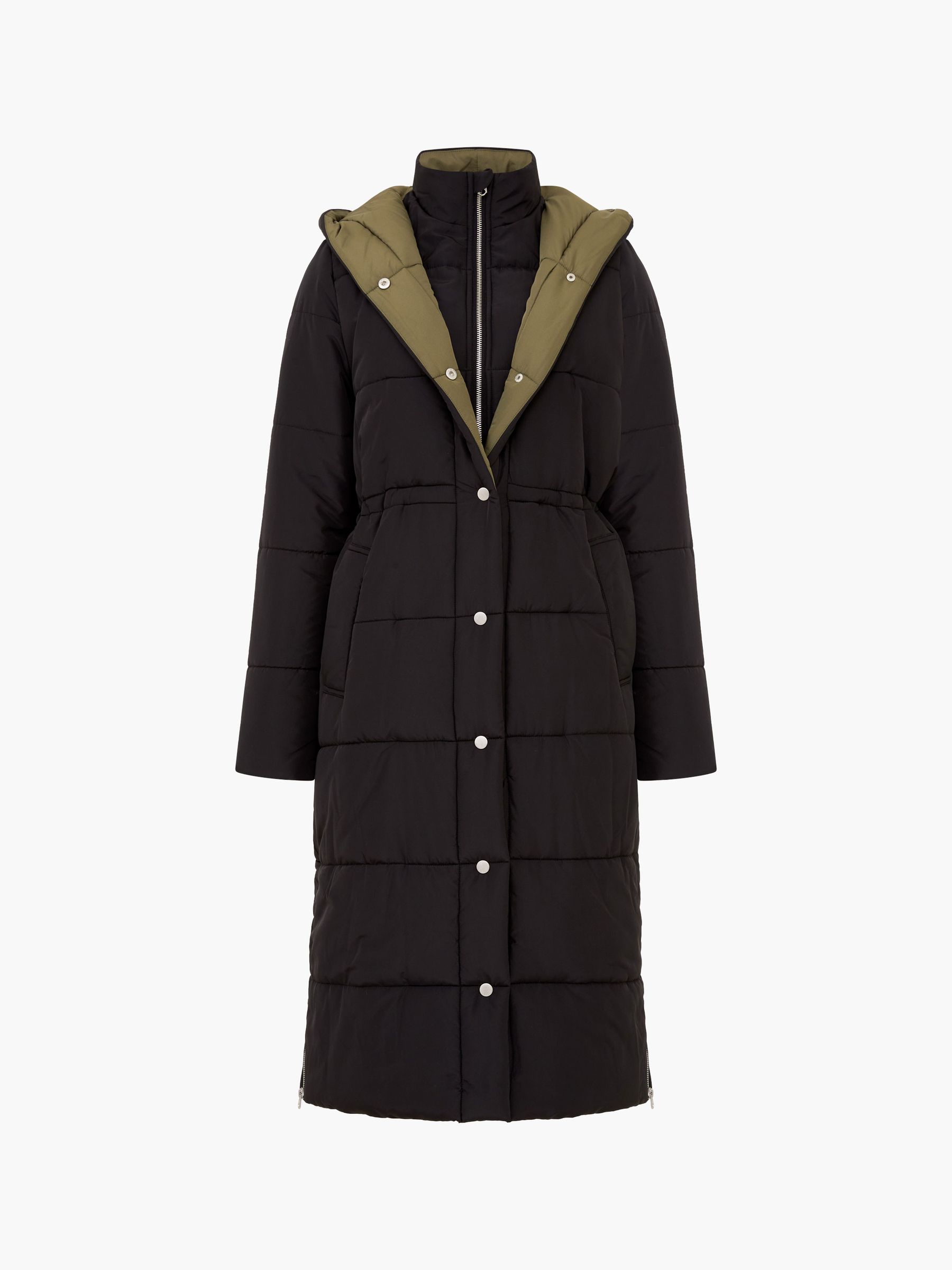 Buy French Connection Black Double Front Auden Puffer Coat from Next ...