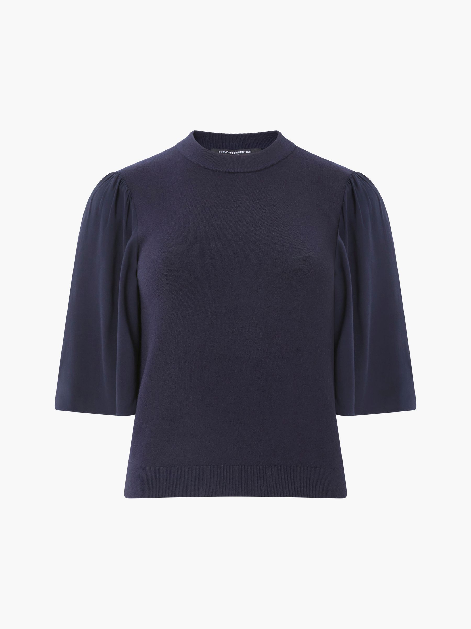 Buy French Connection Blue Krista Knits Flared Sleeve Jumper from the ...