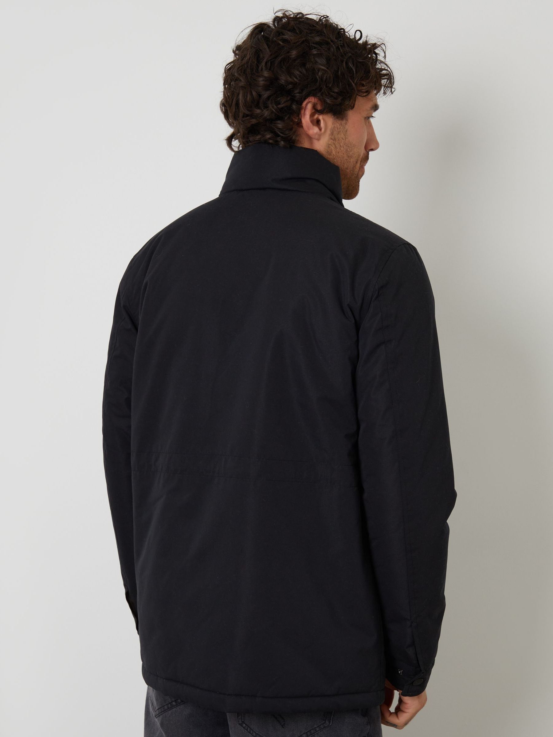 Buy Threadbare Black Funnel Neck Utility Coat from the Next UK online shop