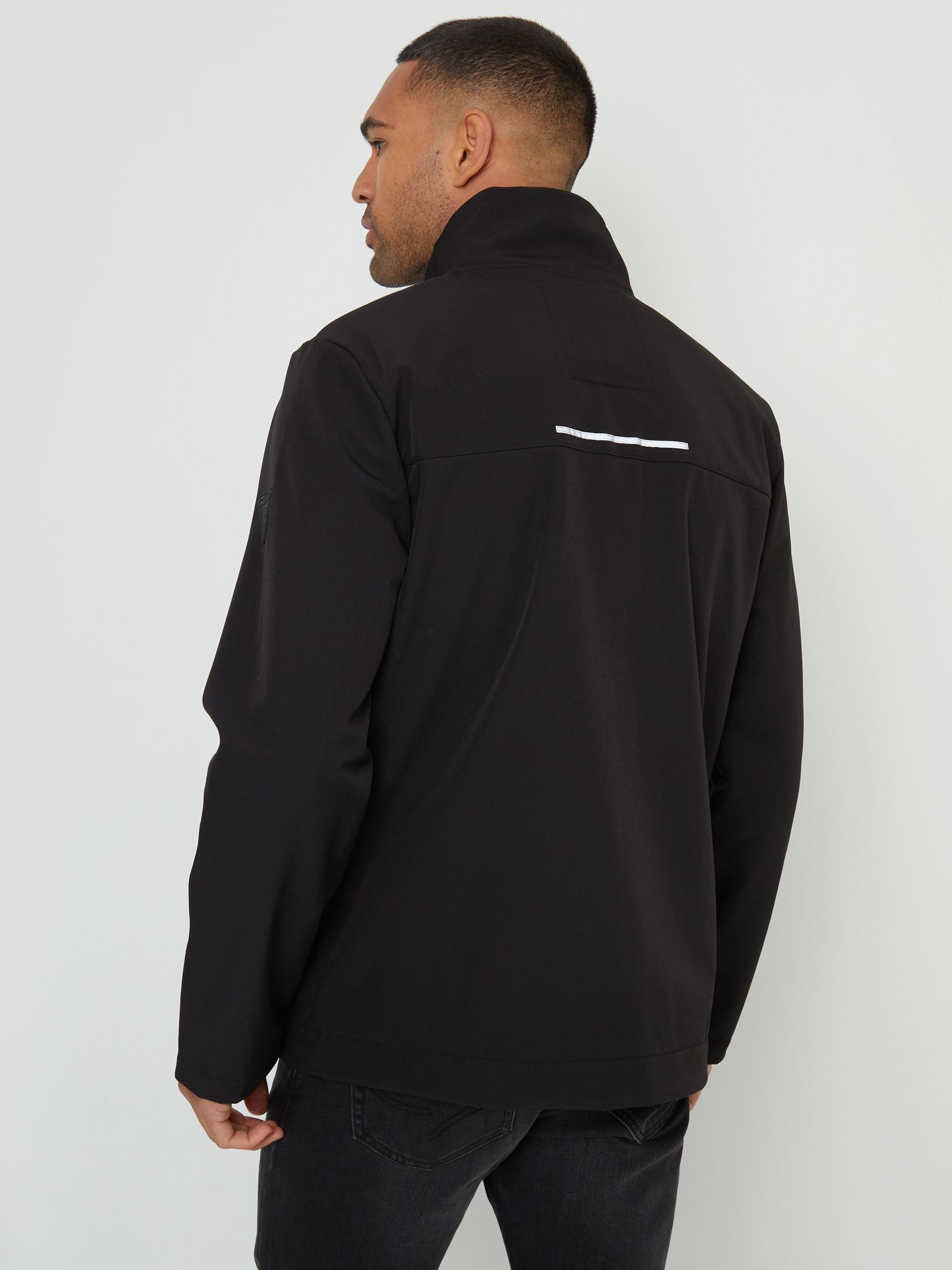 Buy Threadbare Black Funnel Neck Lightweight Jacket With Stretch from ...