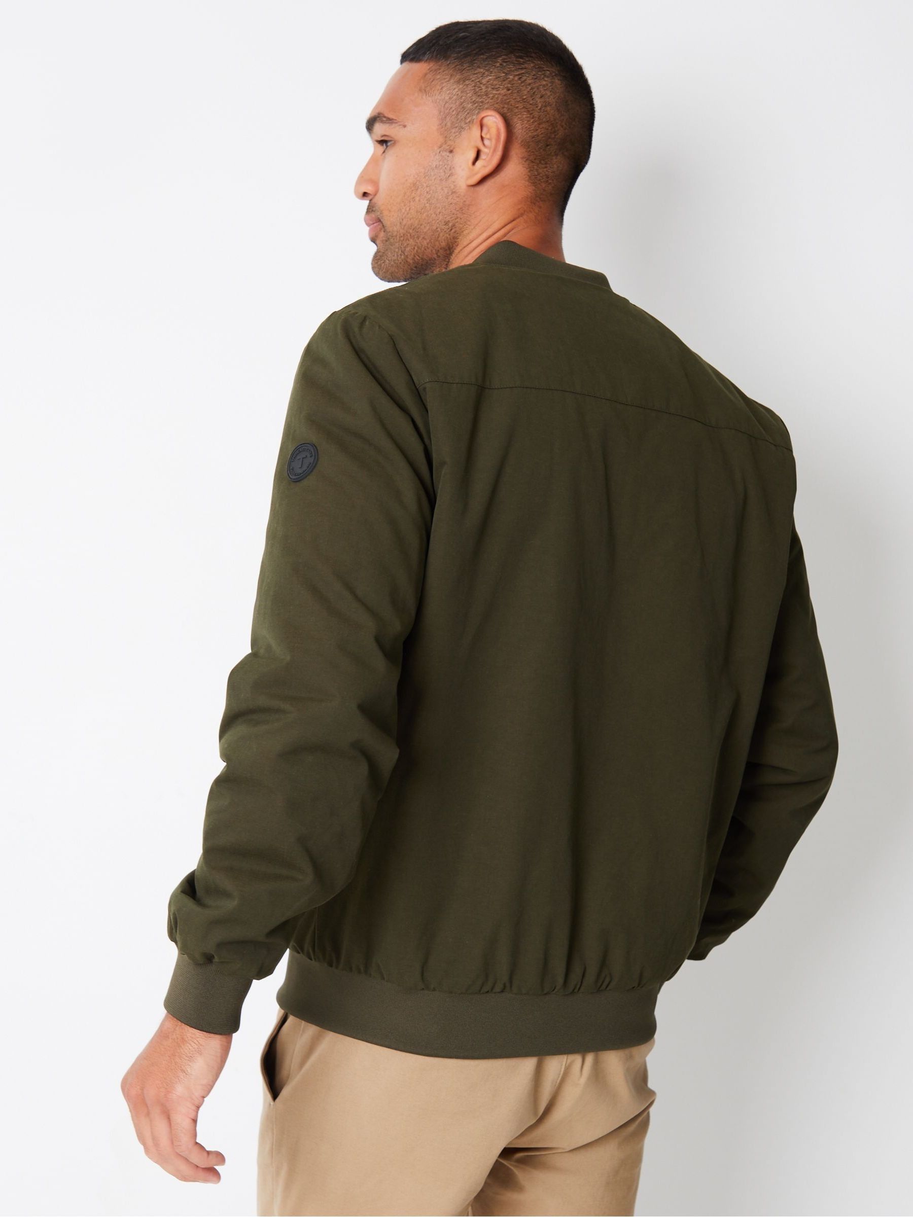 Buy Threadbare khaki Green Showerproof Utility Bomber Jacket from Next ...