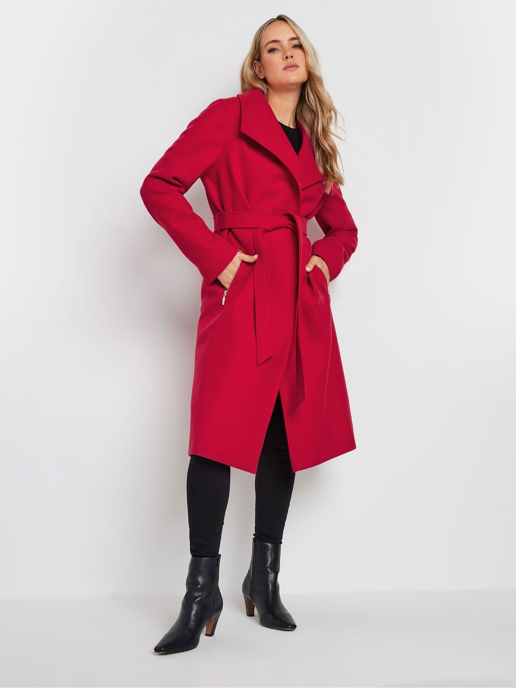 Buy Long Tall Sally Red Wrap Coat from the Next UK online shop