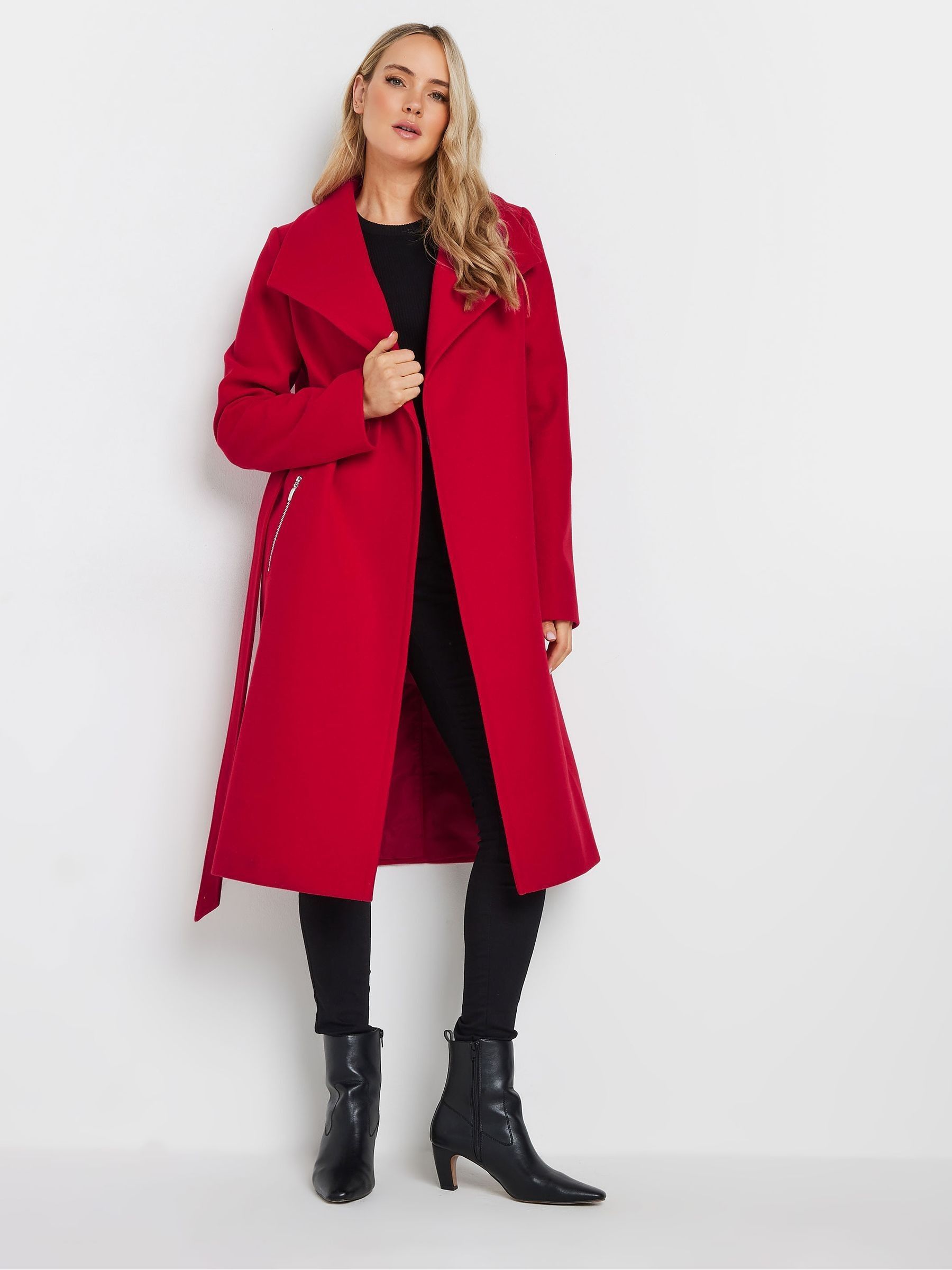Buy Long Tall Sally Red Wrap Coat from the Next UK online shop
