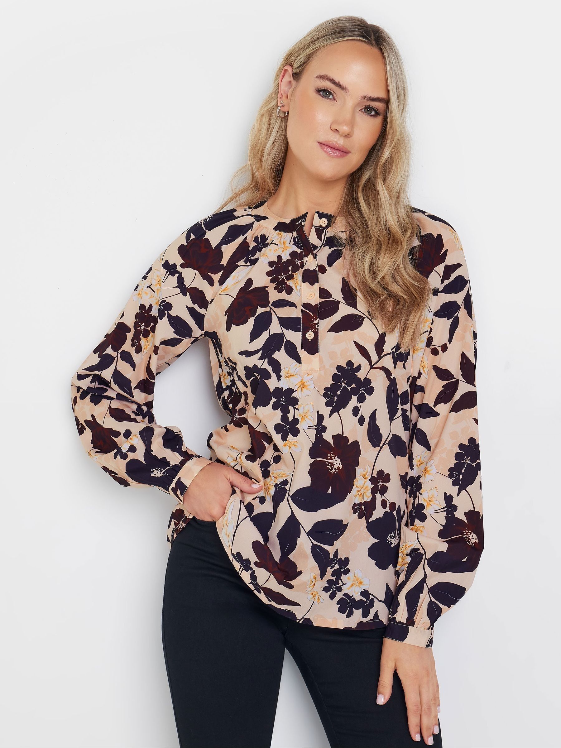 Buy Long Tall Sally Red Half Button Sleeve Shirt from the Next UK ...