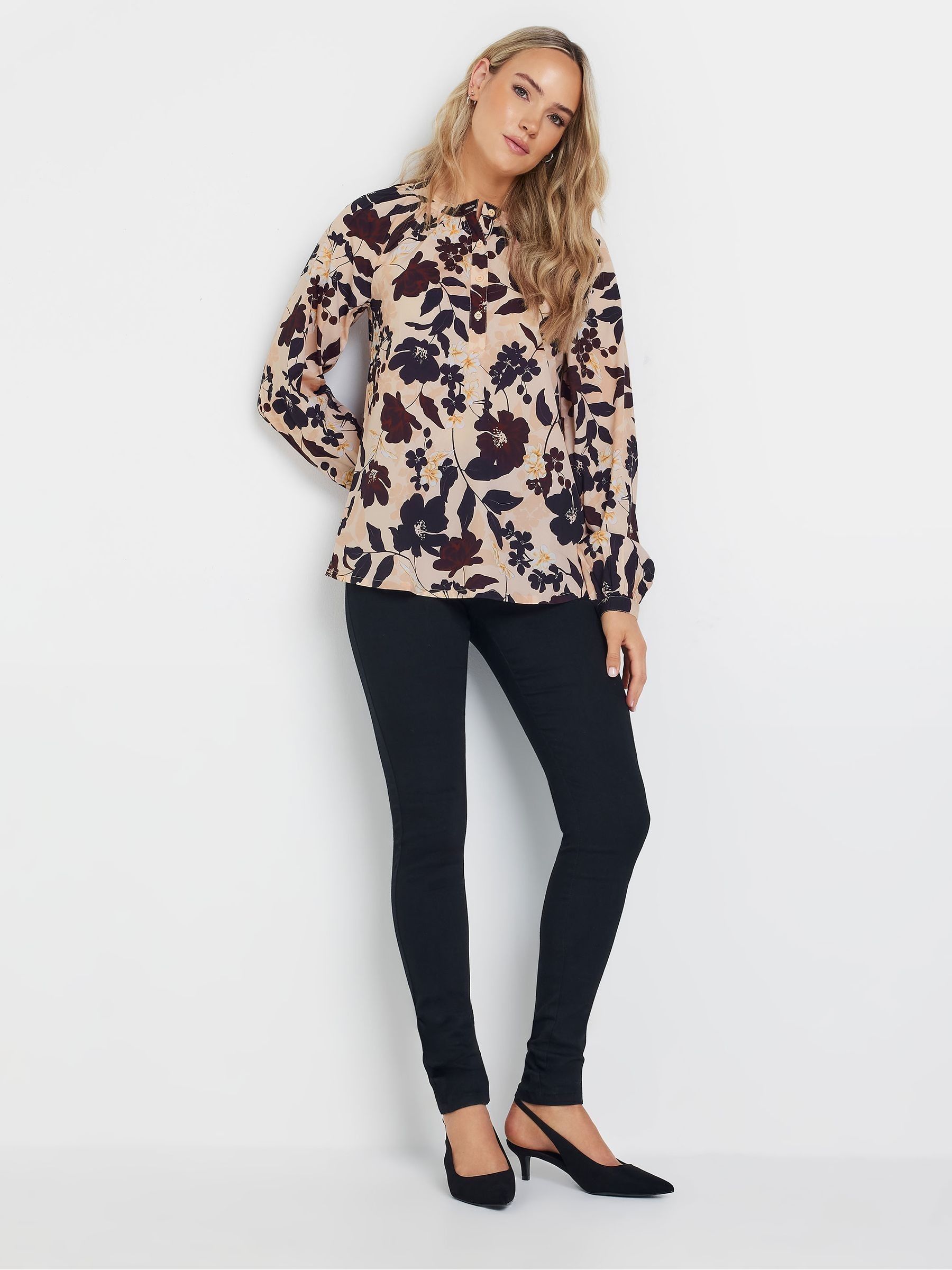 Buy Long Tall Sally Red Half Button Sleeve Shirt from the Next UK ...