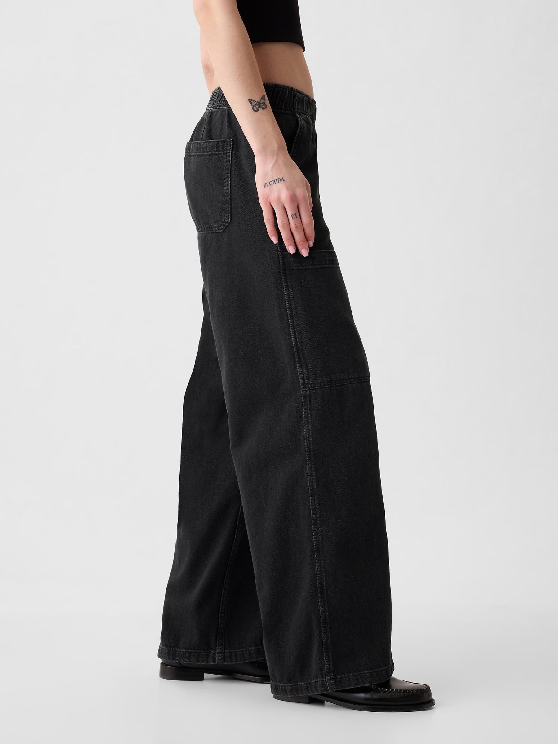 Buy Gap Black High Waisted Utility Easy Jeans from the Next UK online shop