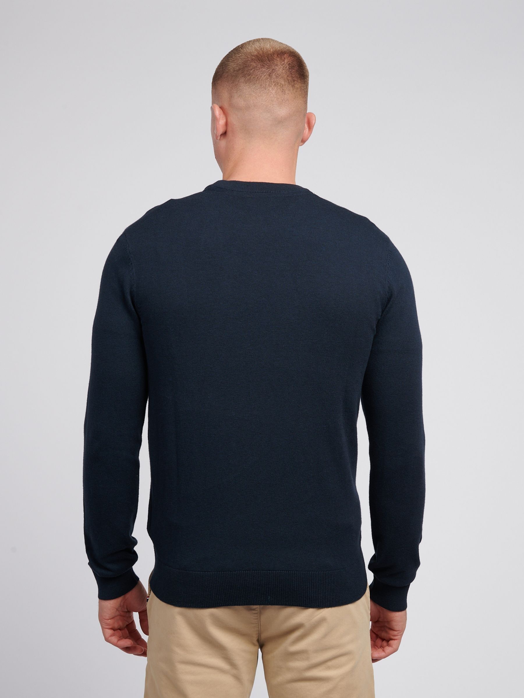 Buy U.S. Polo Assn. Navy Mens Cotton Crew Neck Jumper from Next United ...