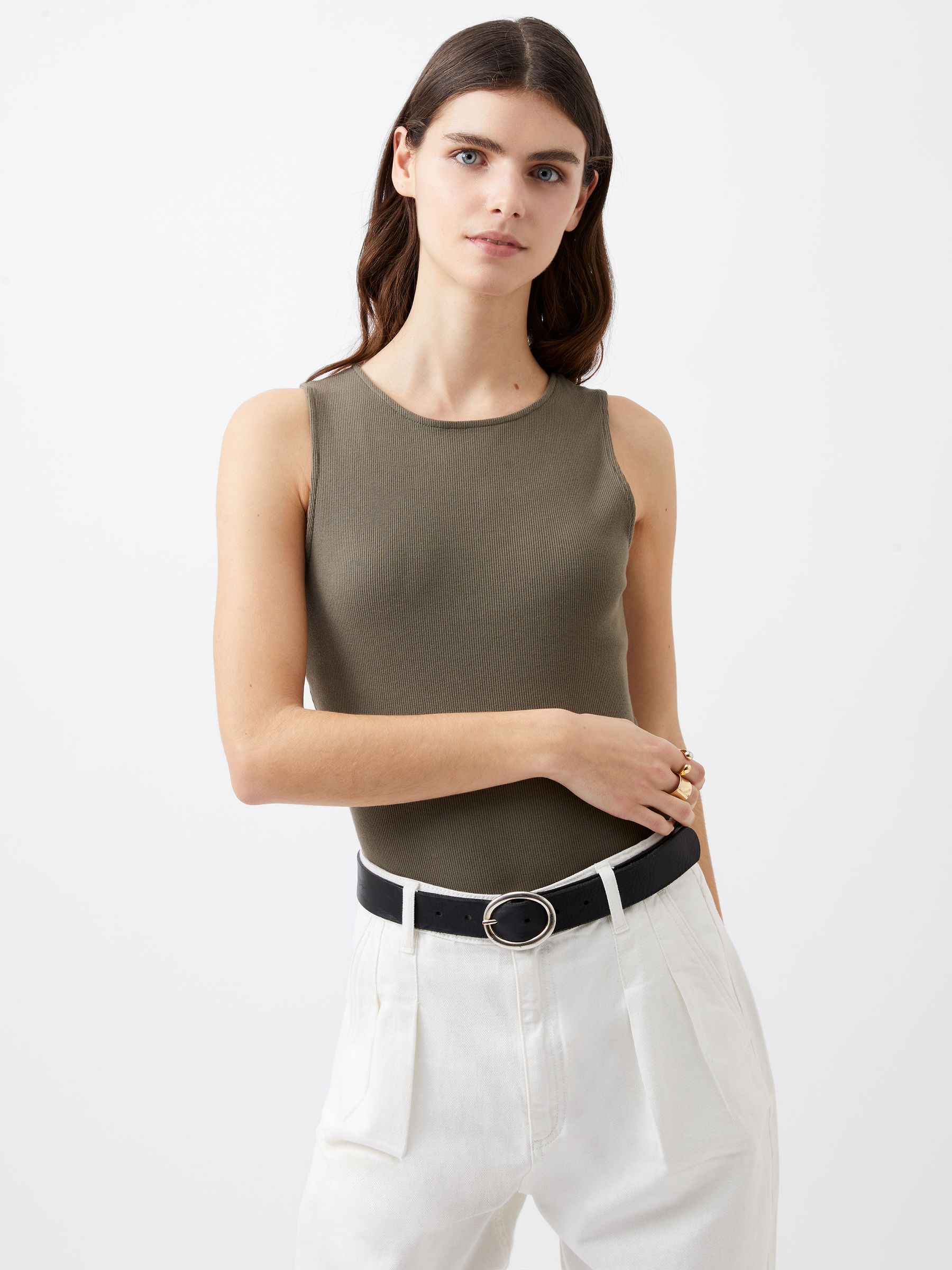 Buy French Connection Green French Connection Green Rassia Rib Bodies ...