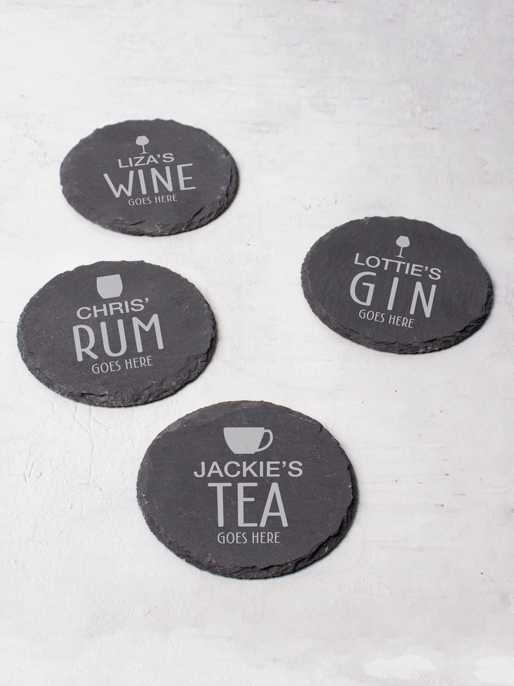 Buy Personalised Rustic Slate Drink Coaster from the Next UK online shop