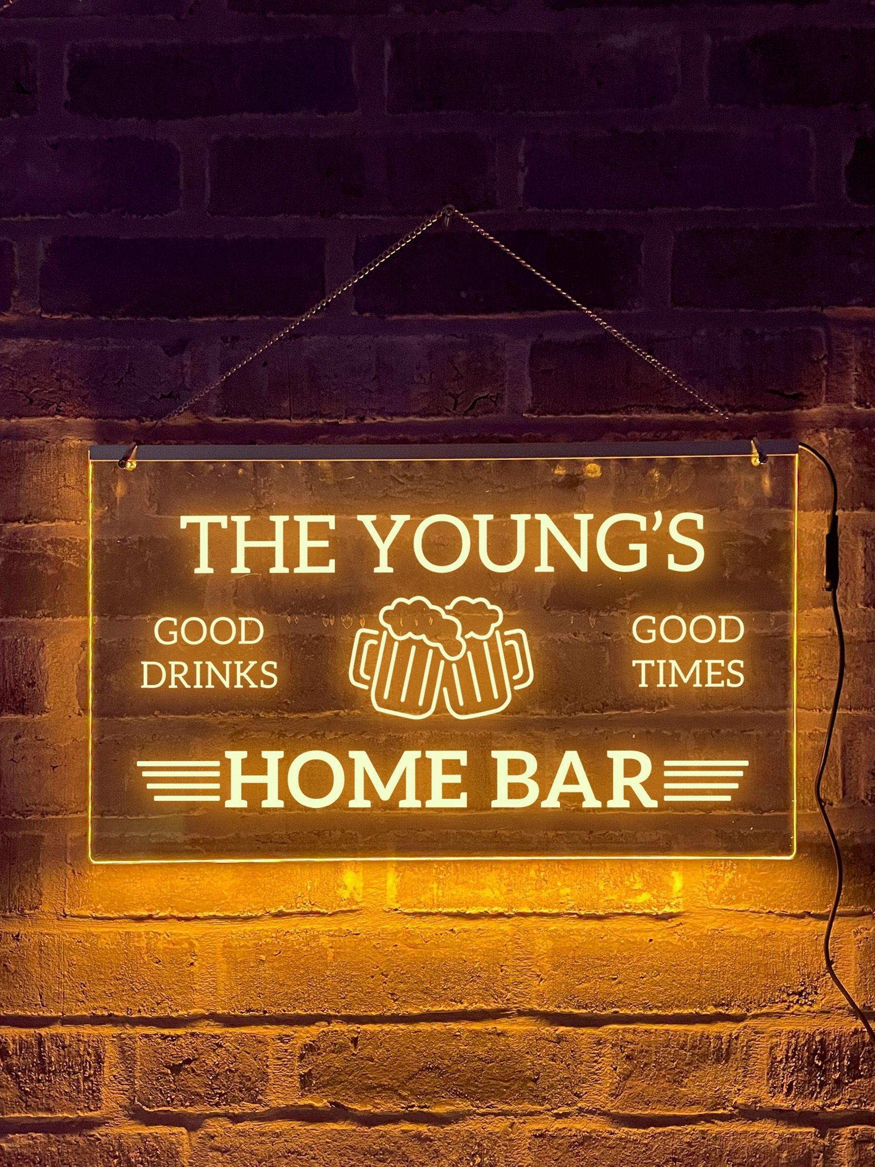 Buy Personalised LED Man Cave Bar Sign by Loveabode from the Next UK ...