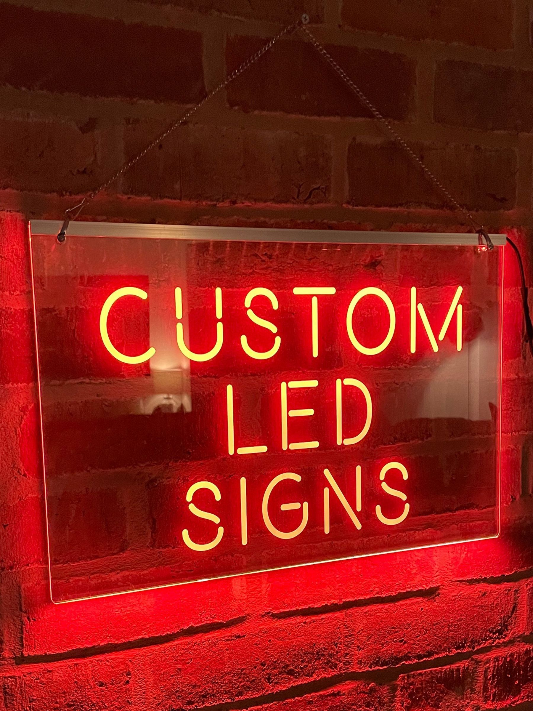 Loveabode Natural Personalised LED Light Up Iluminated Sign