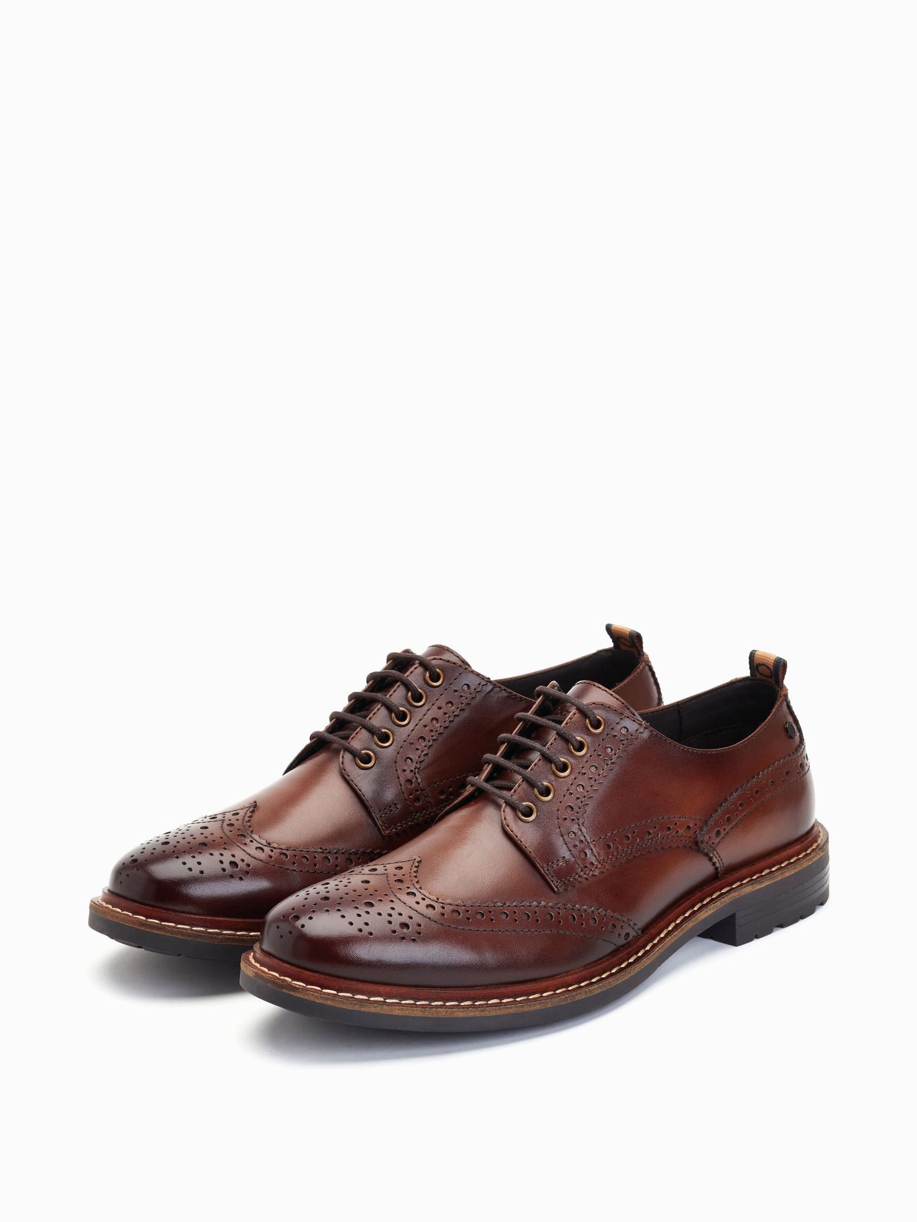 Buy Base London Dark Brown Jagger Lace-Up Brogue Shoes from the Next UK ...
