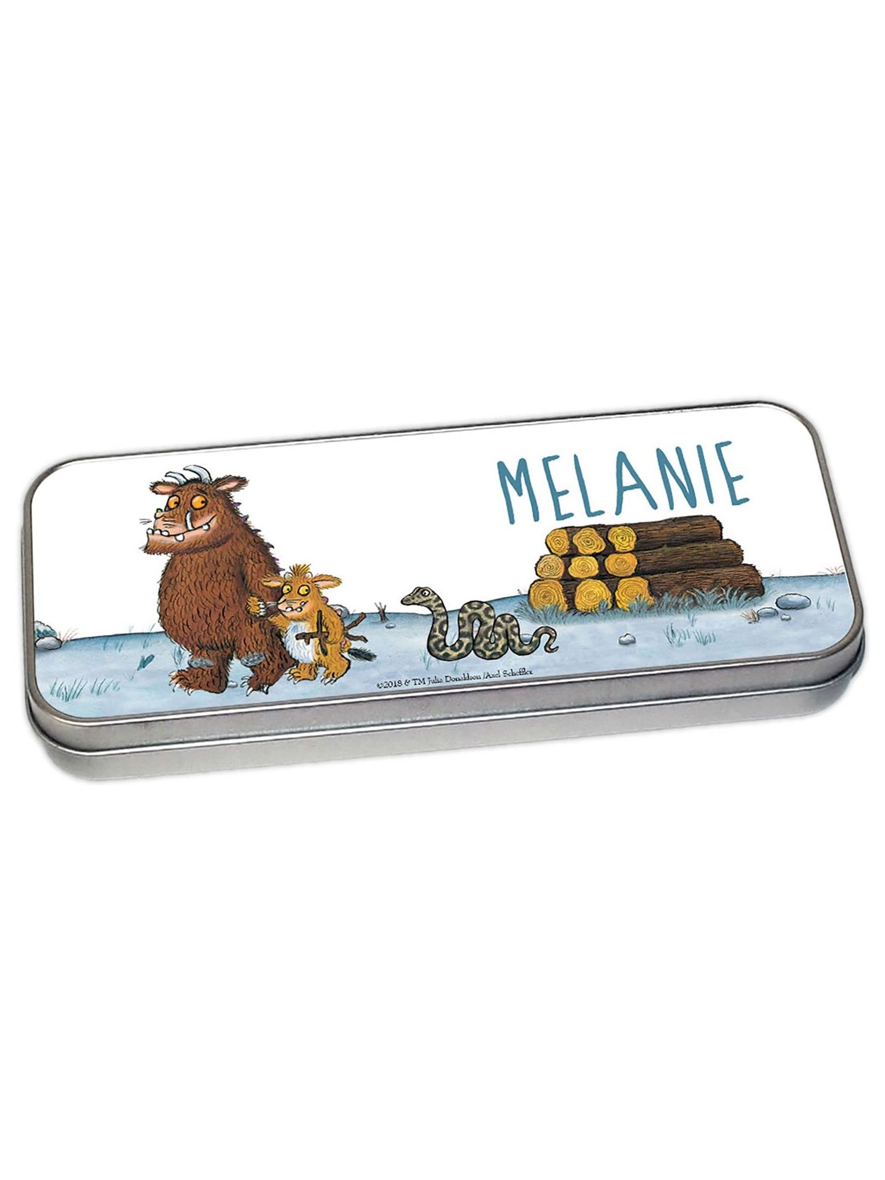 Buy Star Editions Silver Personalised Gruffalo Family Pencil Tin from ...