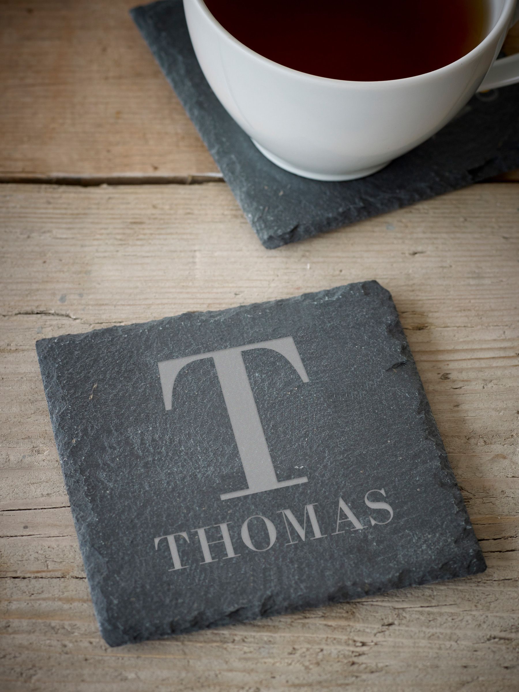 Buy Personalised Initial Slate Coaster from the Next UK online shop