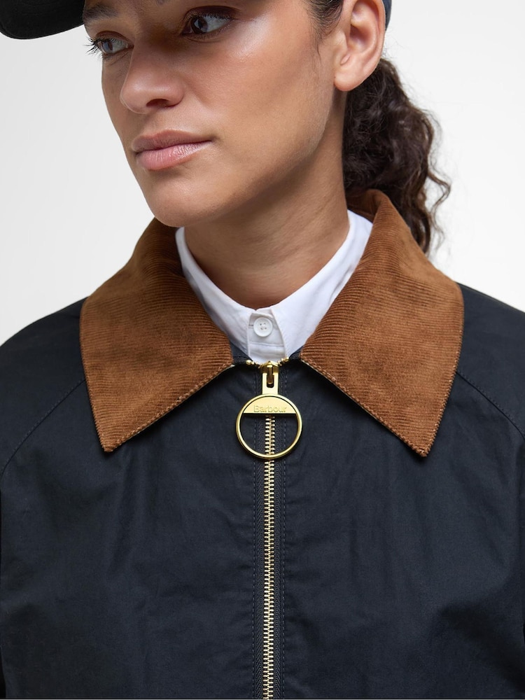 Buy Barbour® Black 100% Cotton Catlin Showerproof Jacket from the Next ...