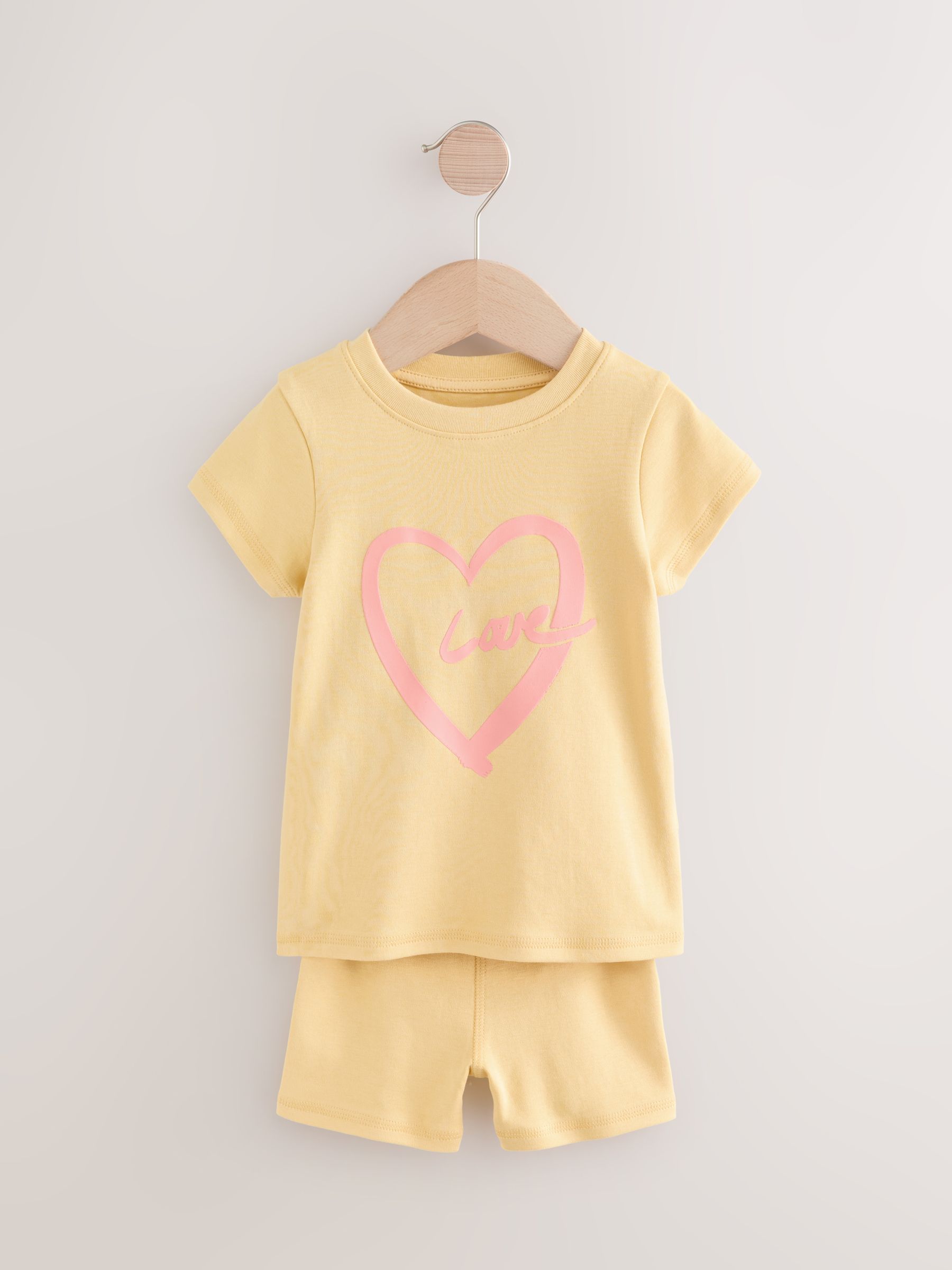 Buy Pink/Yellow Short Pyjamas 3 Pack (9mths-12yrs) from the Next UK ...