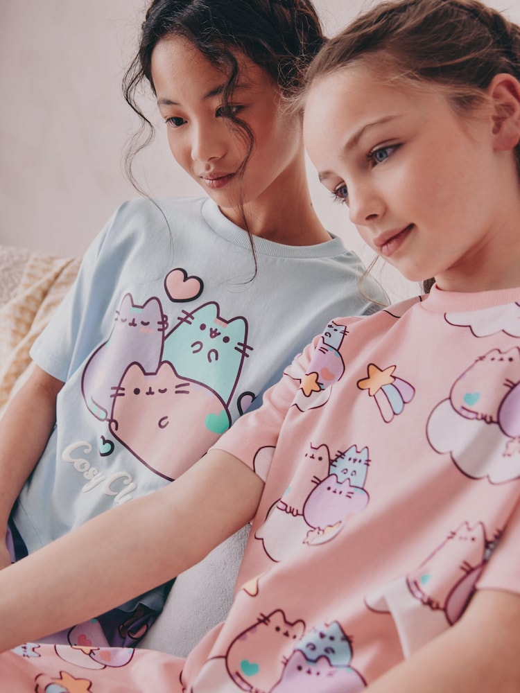 Buy Blue/Pink Pusheen Joggers Pyjamas 2 Pack (6-14yrs) from Next United ...