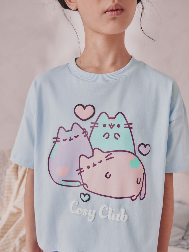 Buy Blue/Pink Pusheen Joggers Pyjamas 2 Pack (6-14yrs) from Next United ...