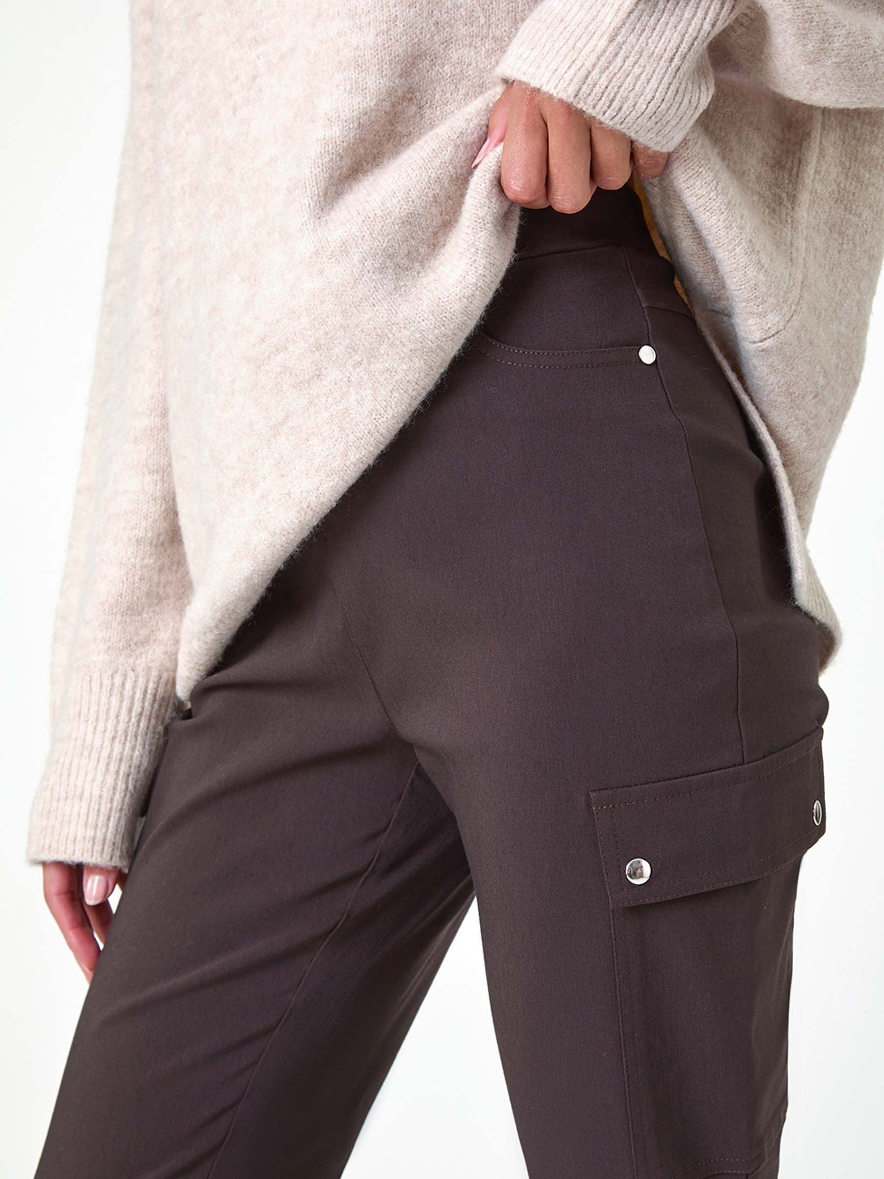 Buy Roman Brown Turn Up Stretch Cargo Trousers from the Next UK online shop