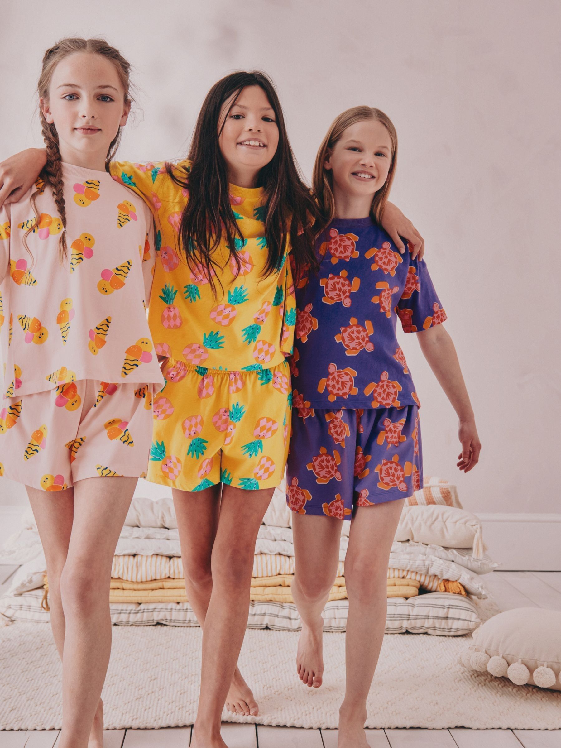 Buy Yellow/Pink Pyjamas 3 Pack (3-16yrs) from the Next UK online shop