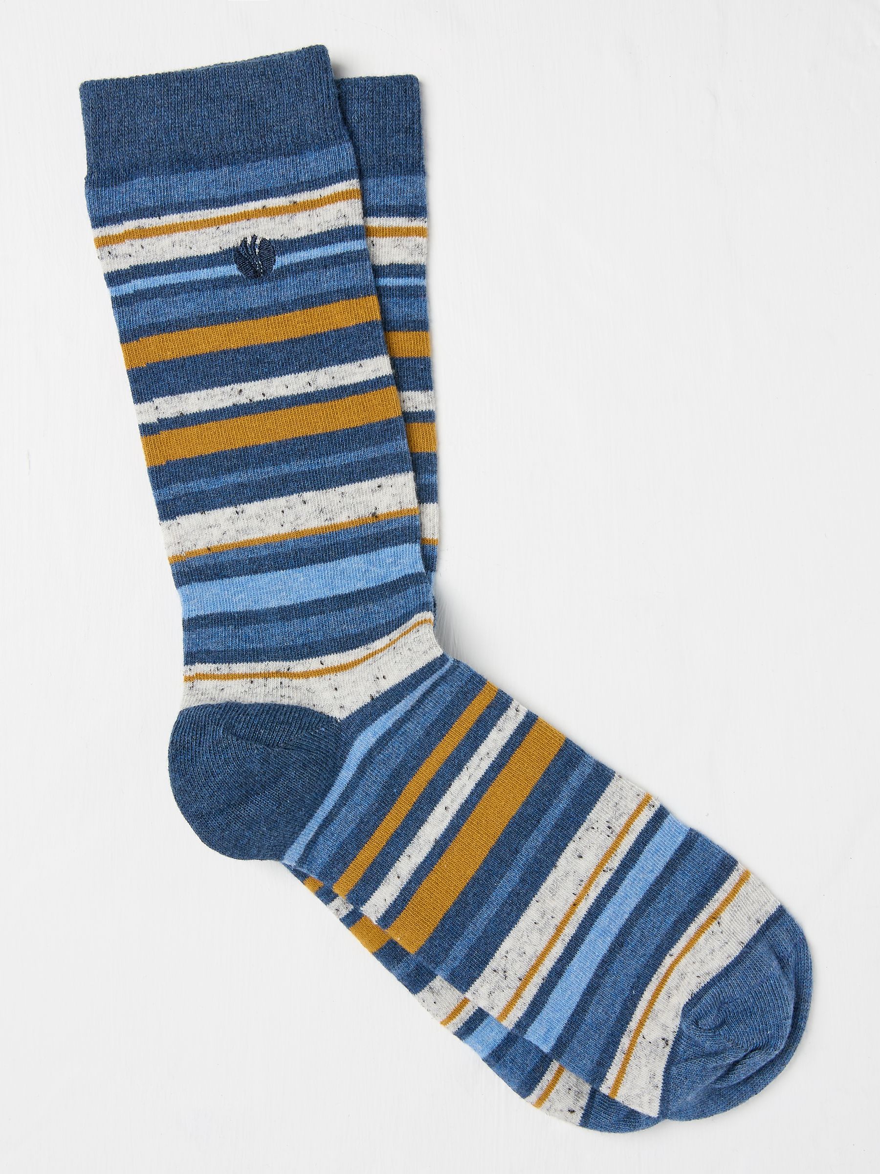 Buy FatFace Blue & Yellow Men's Striped Socks from the Next UK online shop