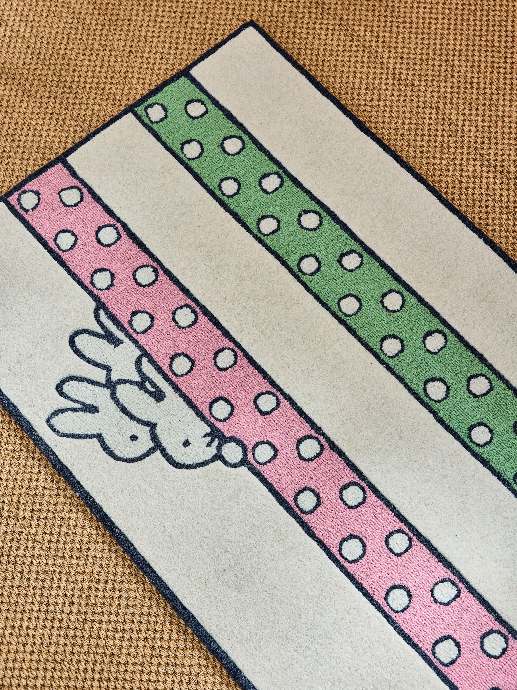 Buy Cath Kidston Multi Miffy Stripe Wool Tufted Rug from the Next UK ...