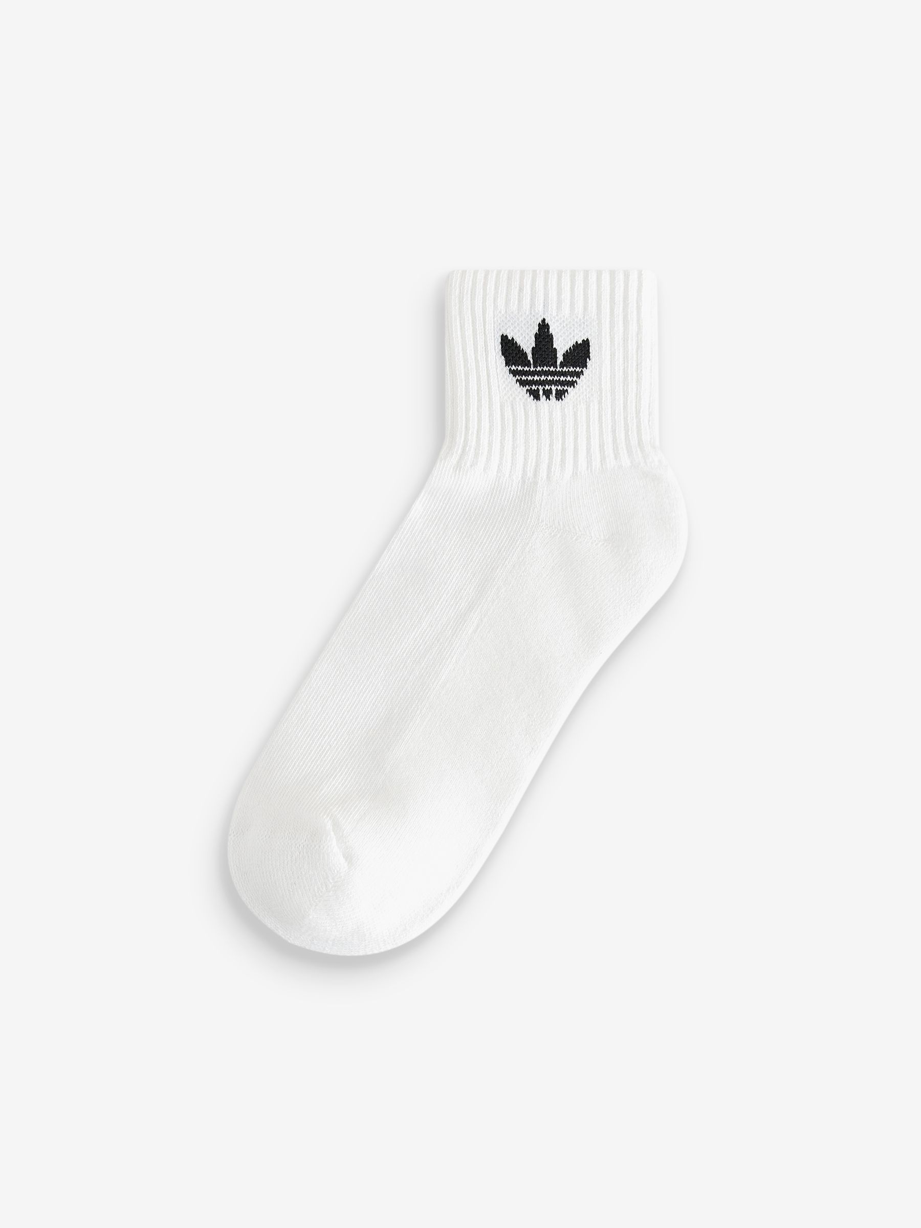 Buy adidas Originals White/Black Mid Ankle Socks 3 Pack from the Next ...
