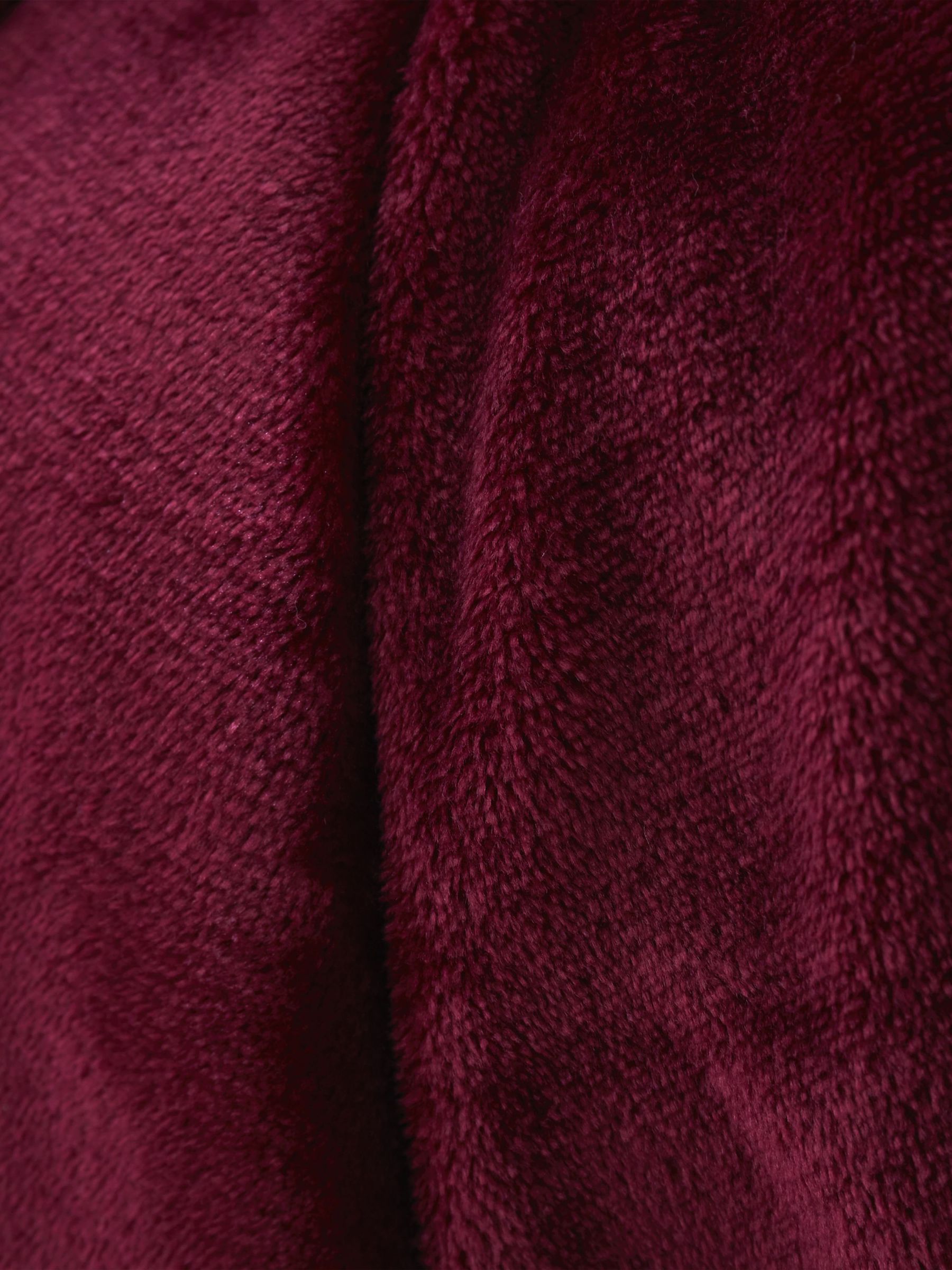 Buy Catherine Lansfield Burgundy Red Raschel Soft Velvet Touch Throw ...