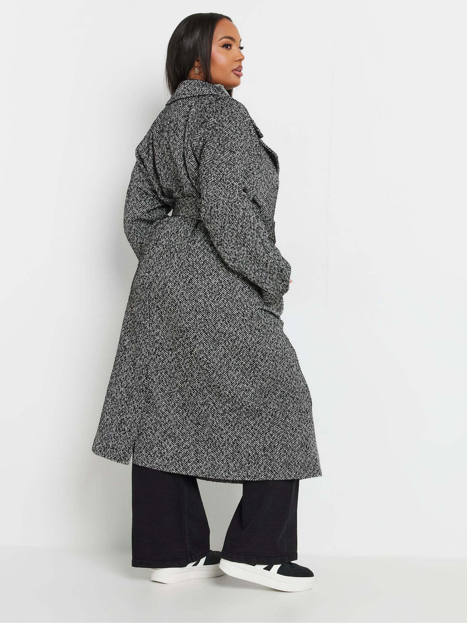 Buy Yours Curve Grey Unlined Maxi Wool Coat from the Next UK online shop