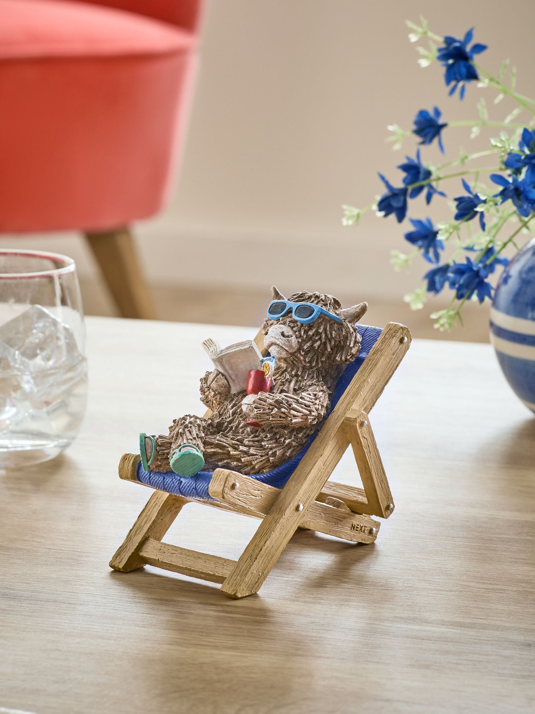 Buy Natural Hamish The Highland Cow Sunbathing Ornament from the Next ...