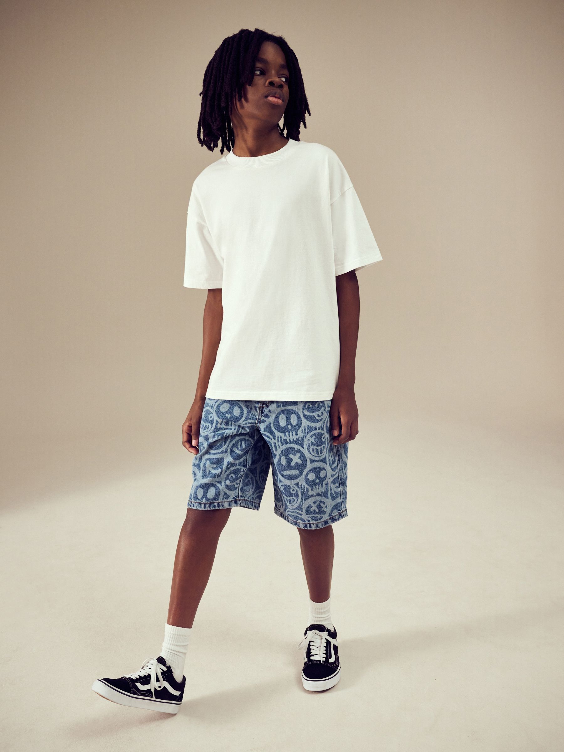 Buy Blue Faces Wide Authentic Denim Shorts (3-16yrs) from the Next UK ...