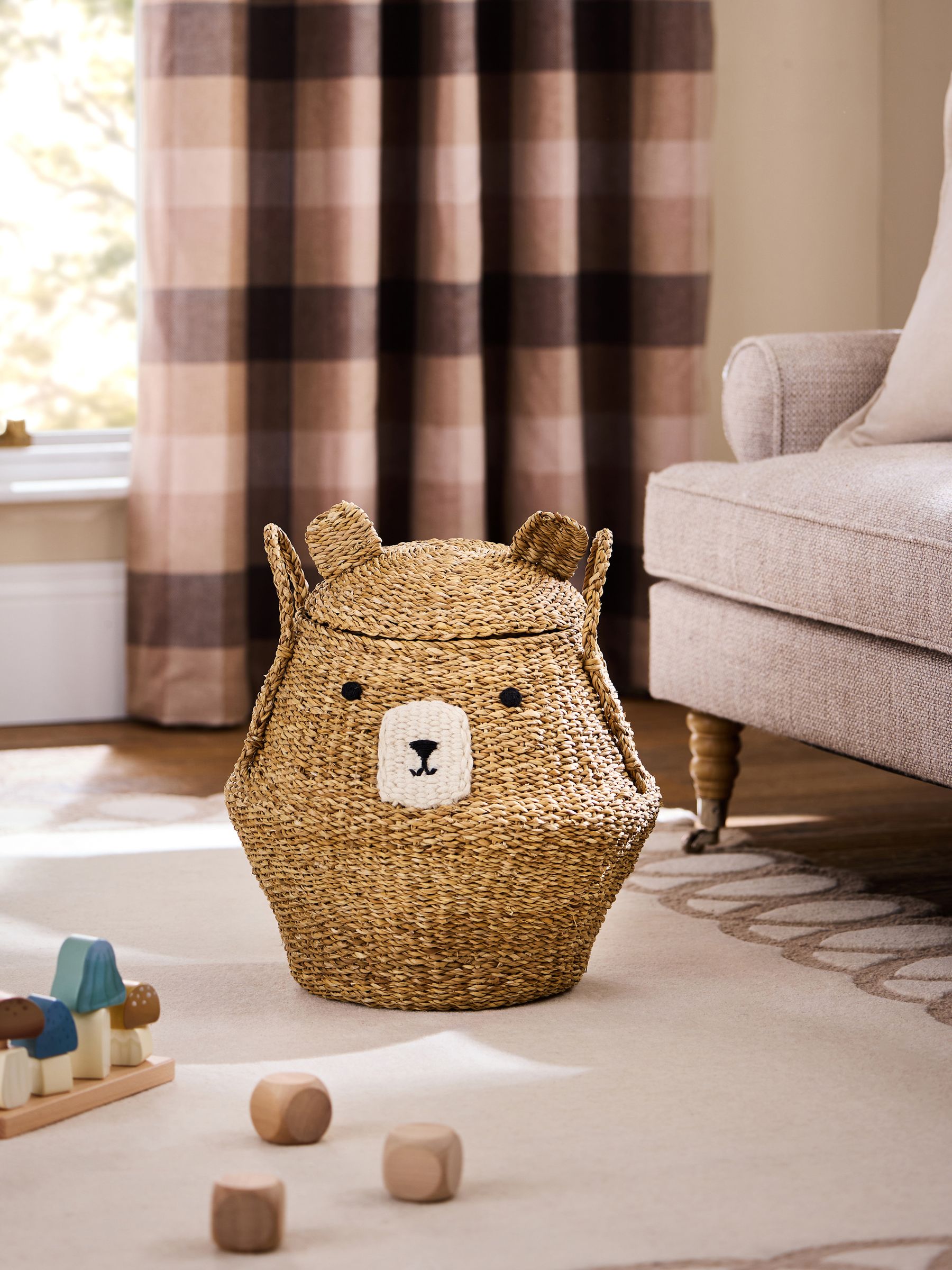 Buy Bertie Bear Natural Bertie Bear Storage Basket from the Next UK ...