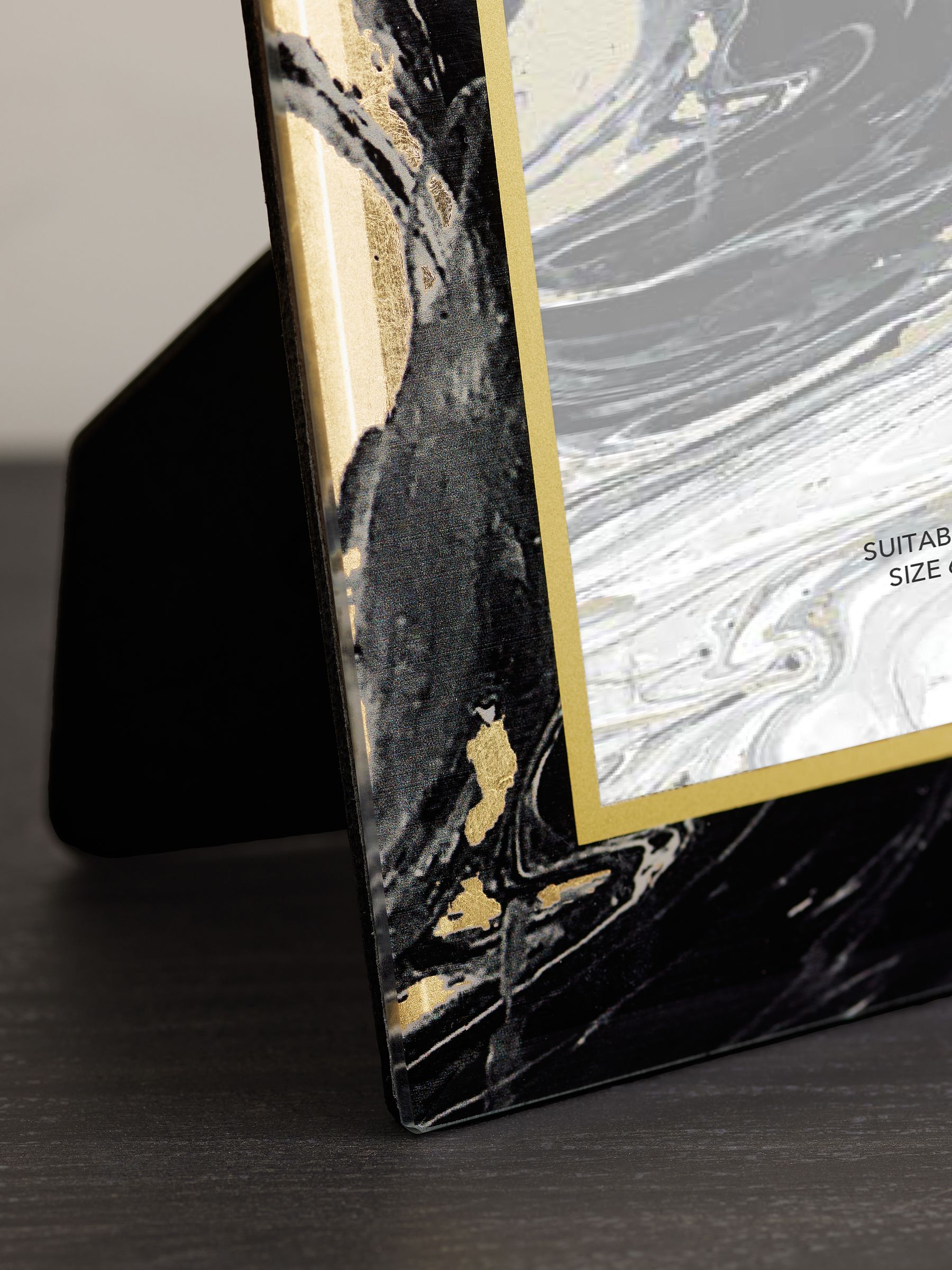 Buy Black white Marble Glass Photo Frame from the Next UK online shop