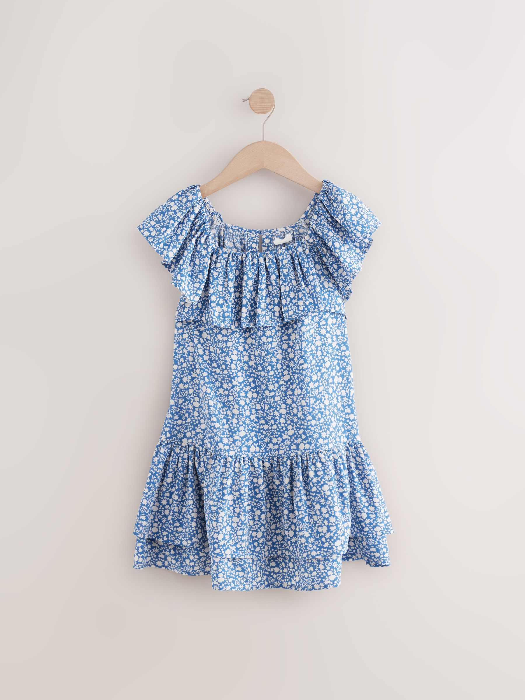 Buy Blue Ditsy Frill Summer Dress (3-16yrs) from Next Australia