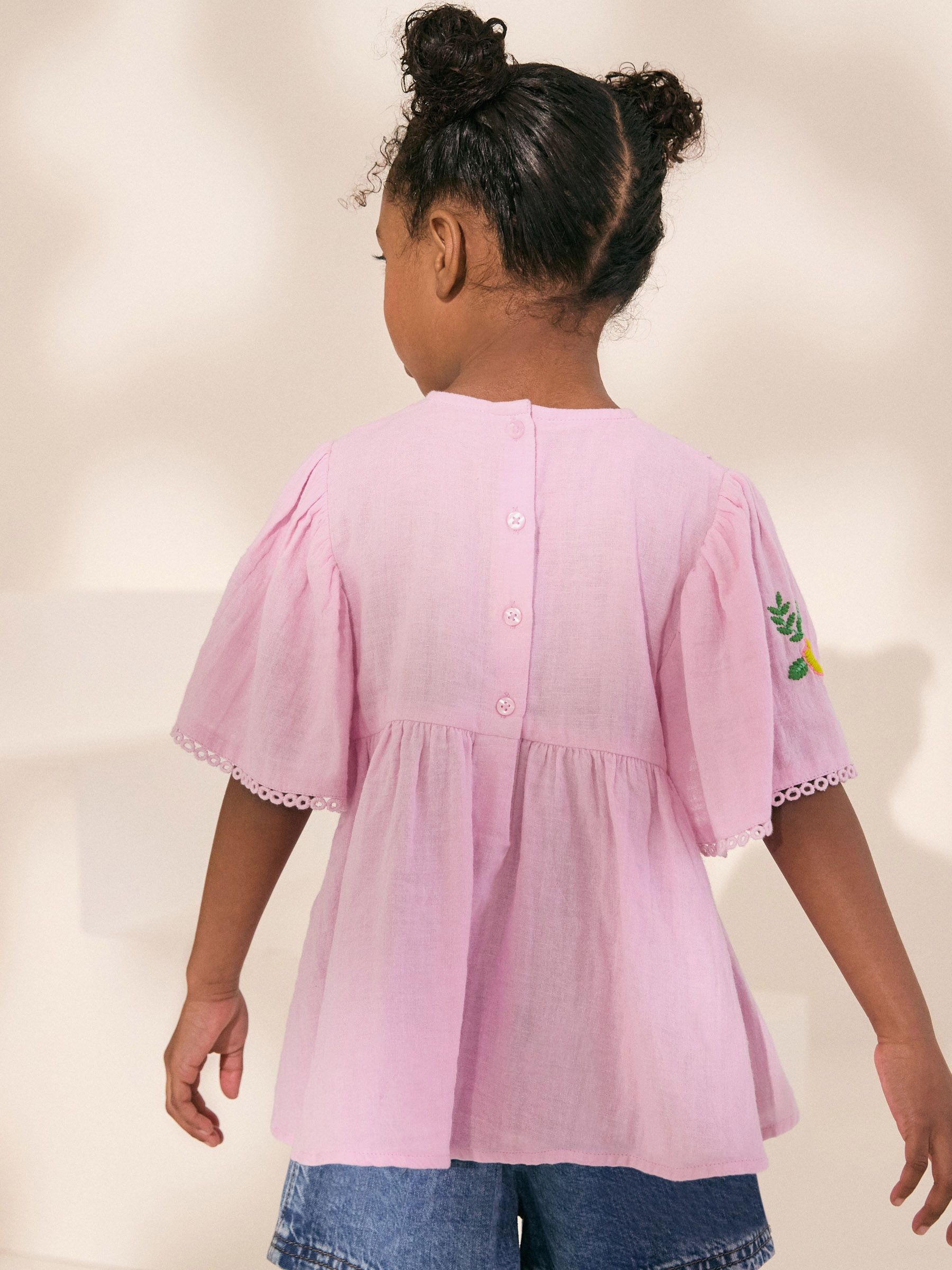 Buy Lilac Purple 100% Cotton Embroidered Blouse (3-16yrs) from the Next ...