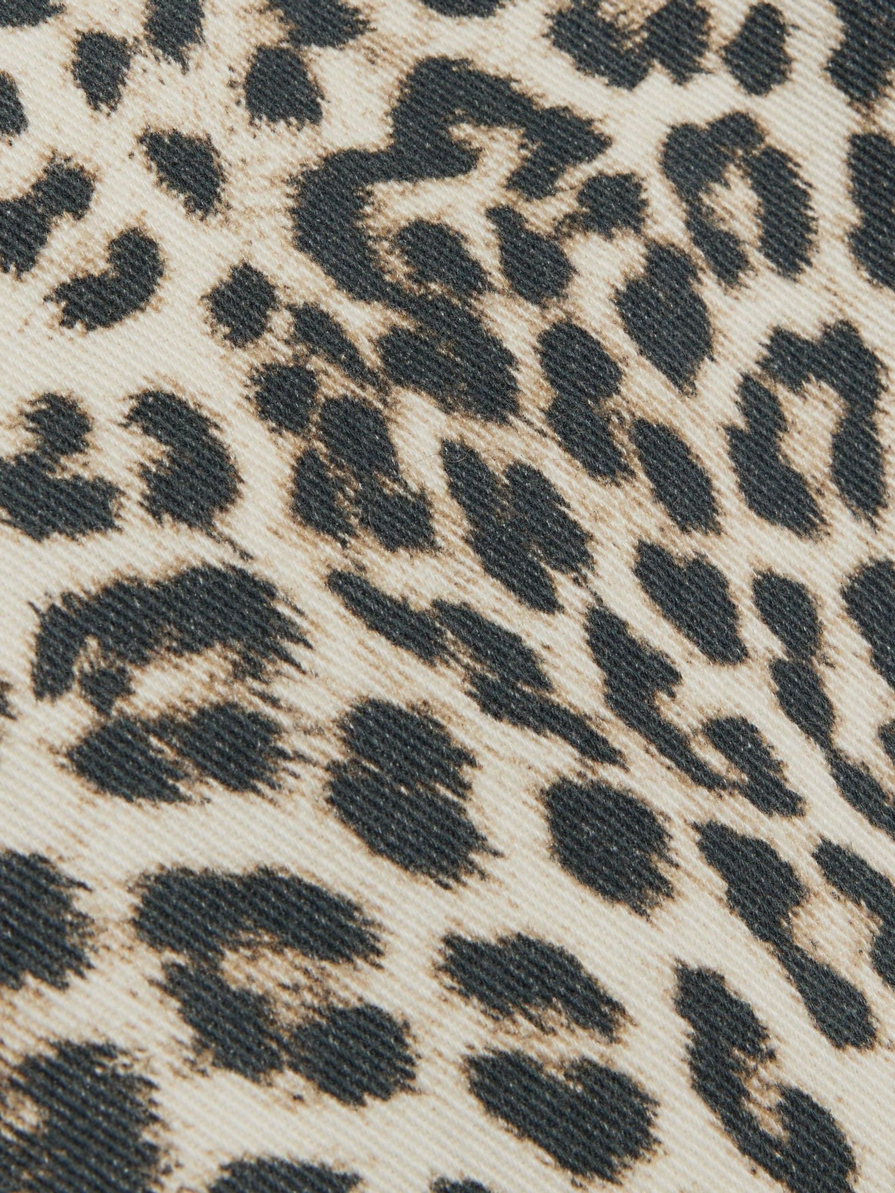 Buy River Island Brown Petite Relaxed High Rise Straight Leopard Print ...