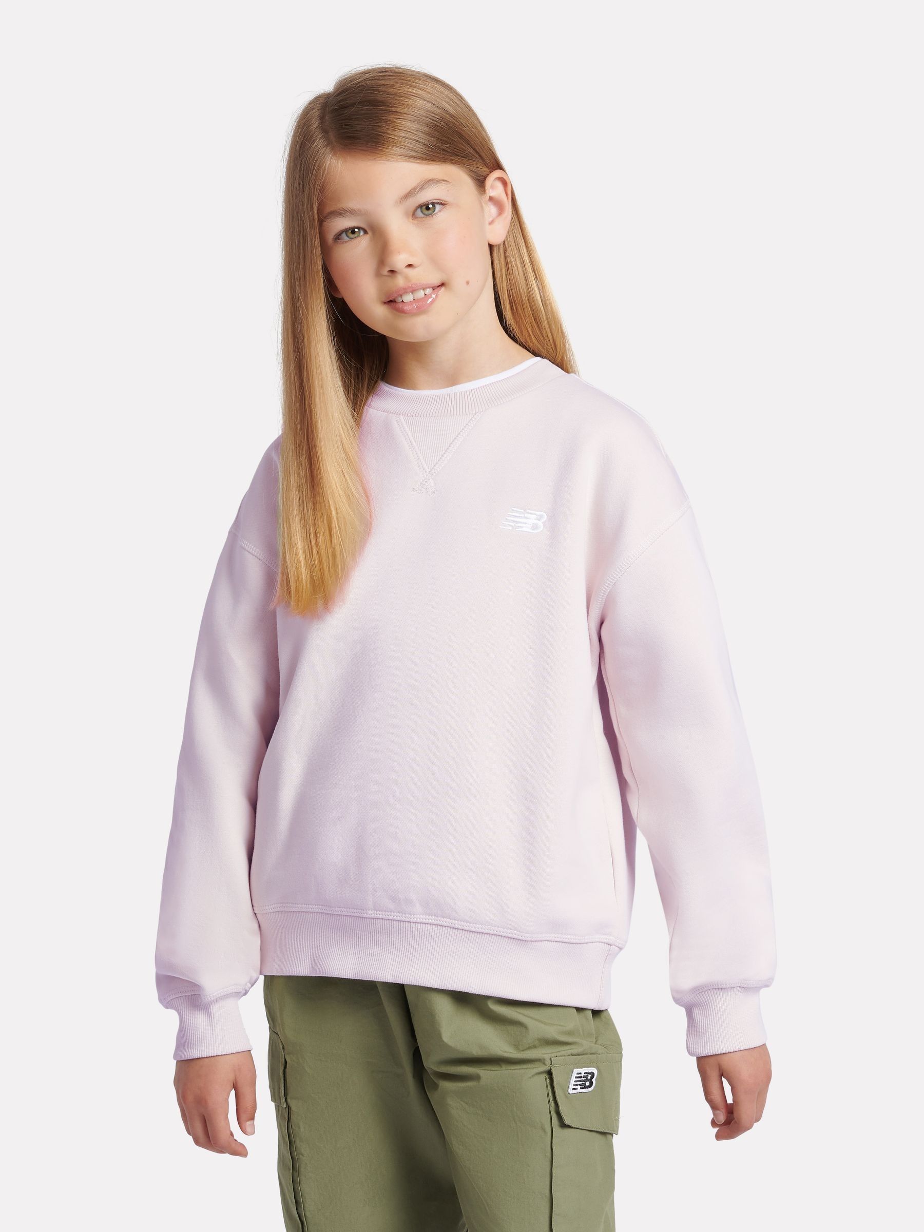 Buy New Balance Pink Small Girls Logo Sweatshirt from the Next UK ...
