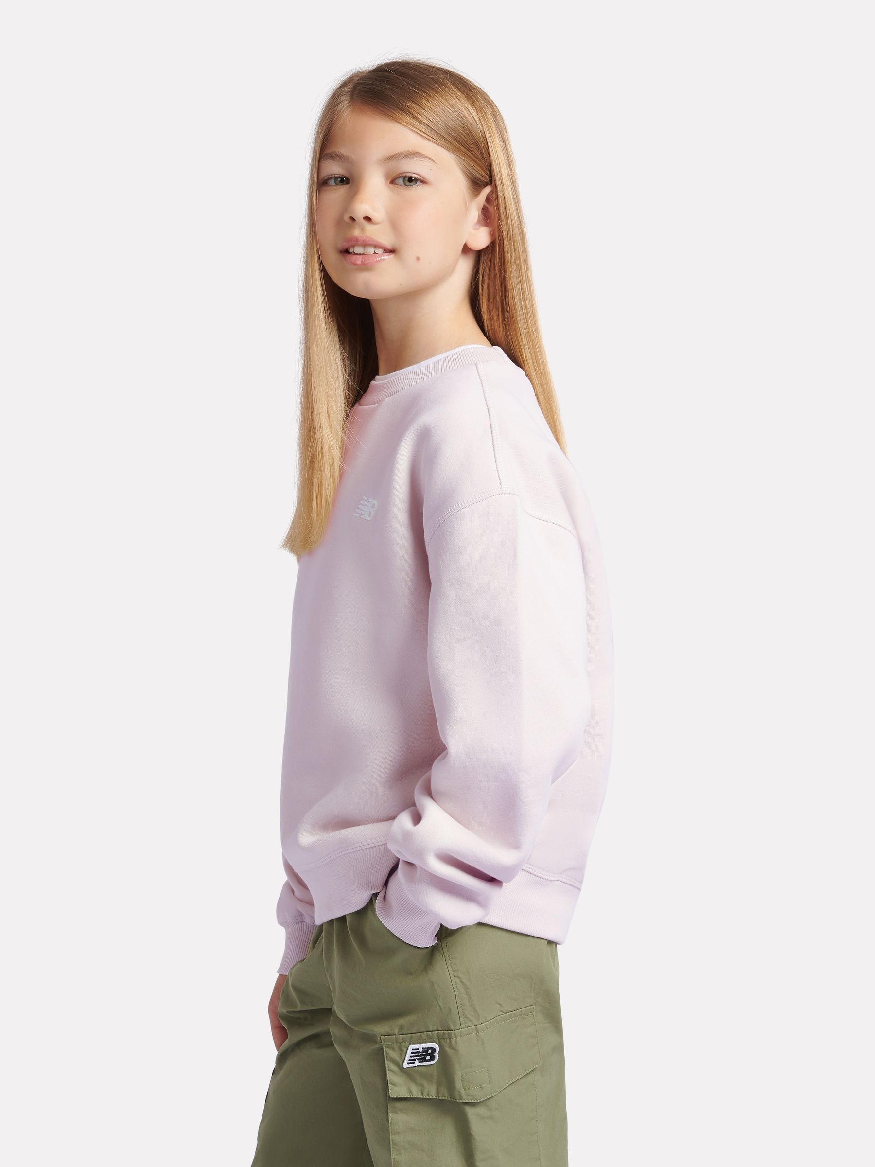 Buy New Balance Pink Small Girls Logo Sweatshirt from the Next UK ...